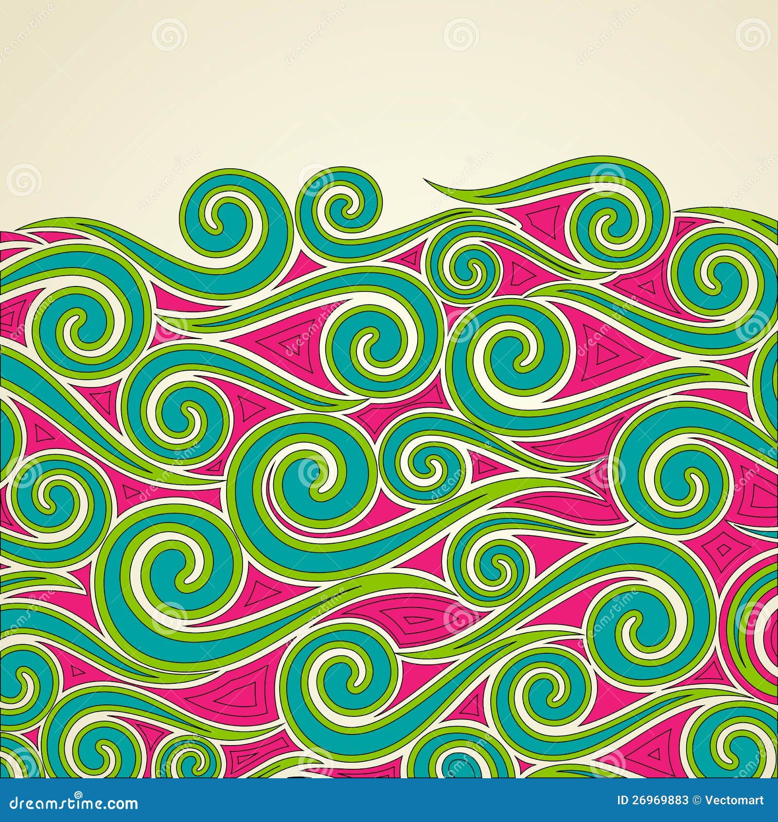 Colorful Swirls stock vector. Illustration of pattern - 26969883