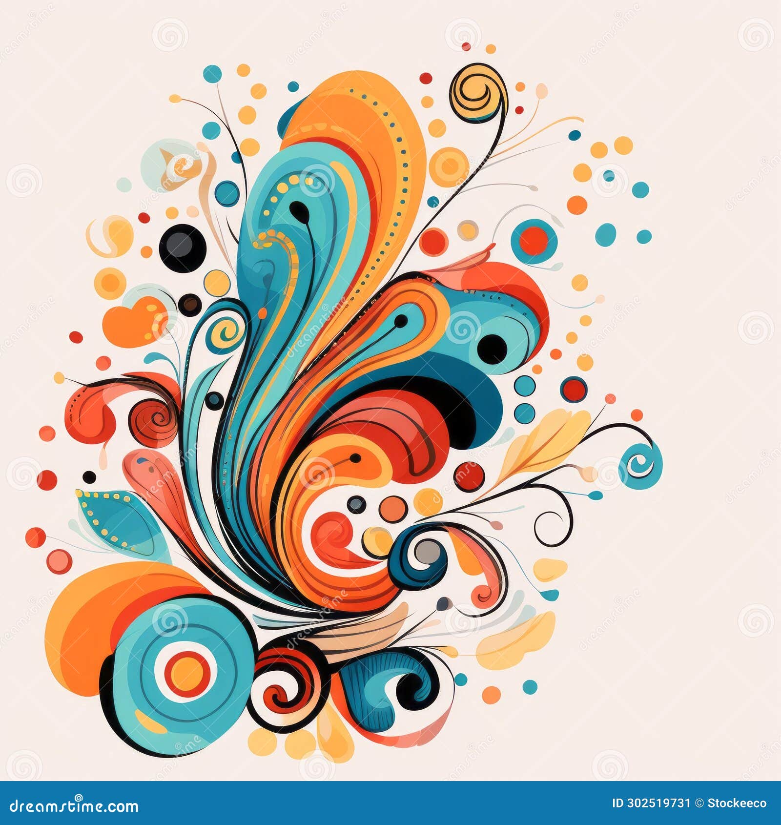 Colorful Swirls Abstract Design for Weddings and More Stock ...