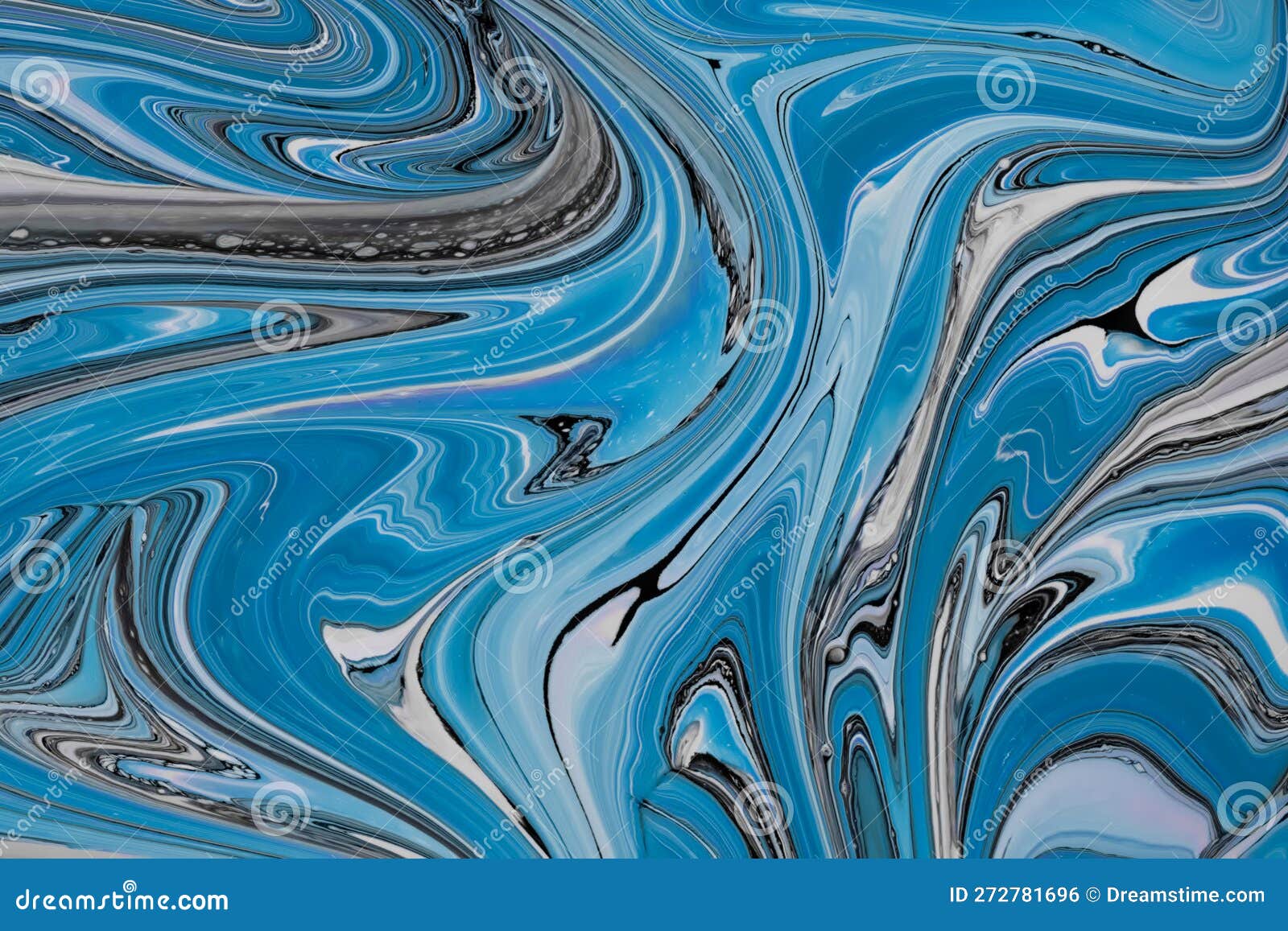 Colorful Swirls of Blue Paint. Abstract Background Stock Photo - Image ...