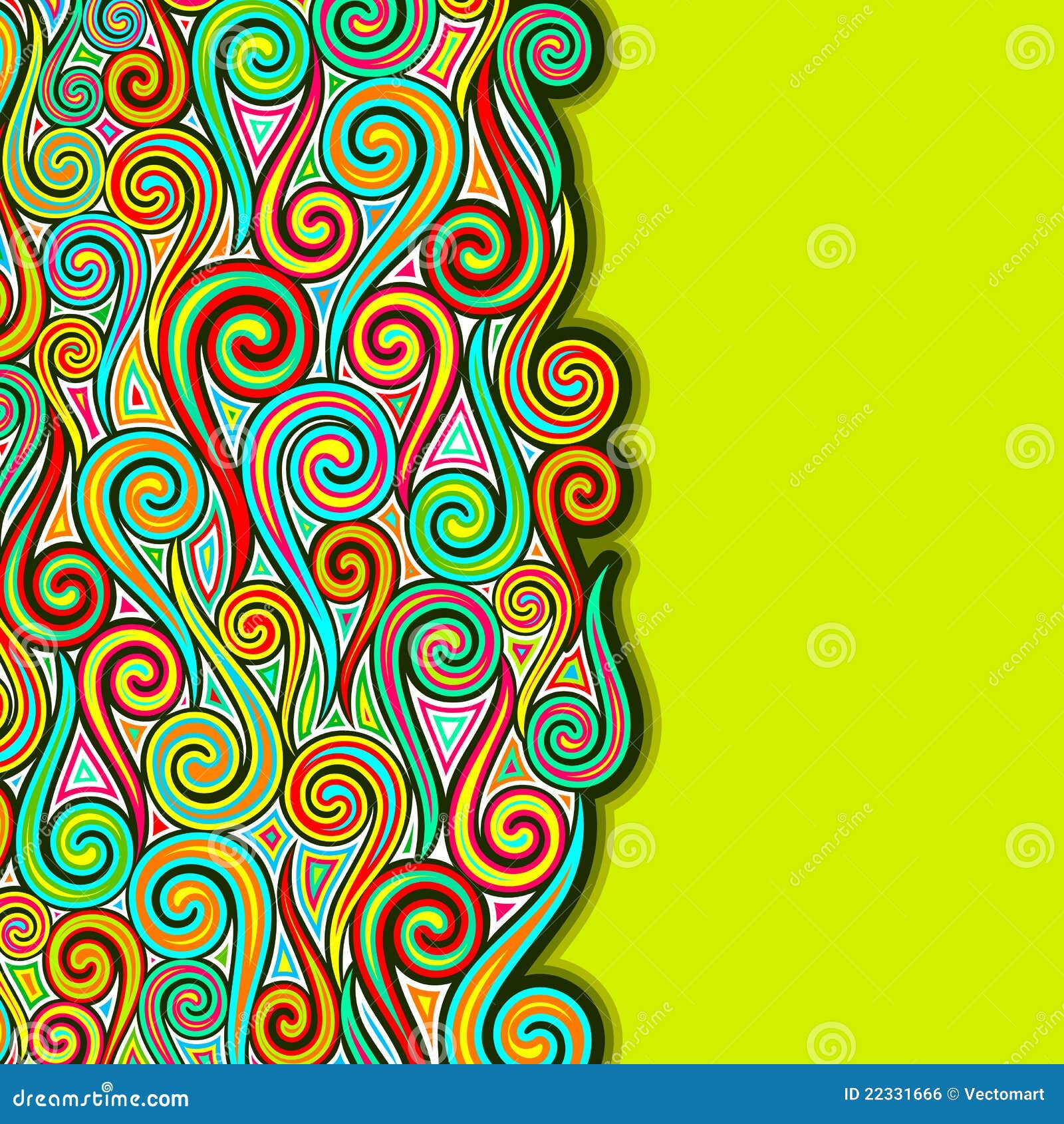 Colorful Swirly Background stock vector. Illustration of retro - 22331666