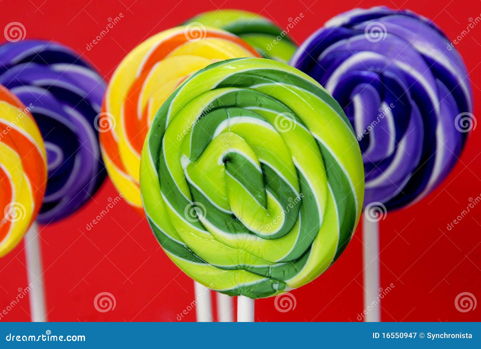 Colorful swirly lollipops stock image. Image of orange - 16550947