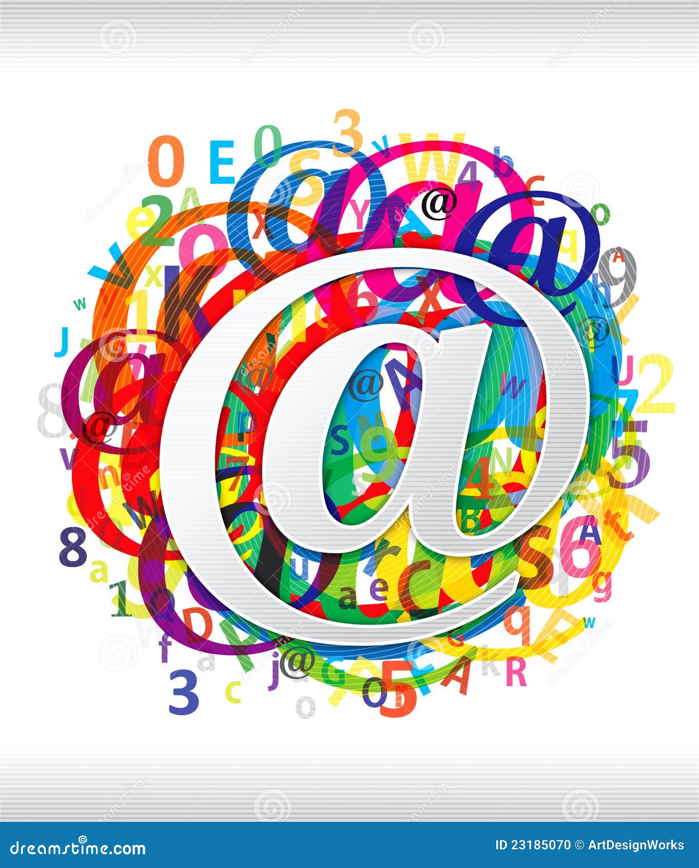 Colorful at symbol stock vector. Illustration of design - 23185070