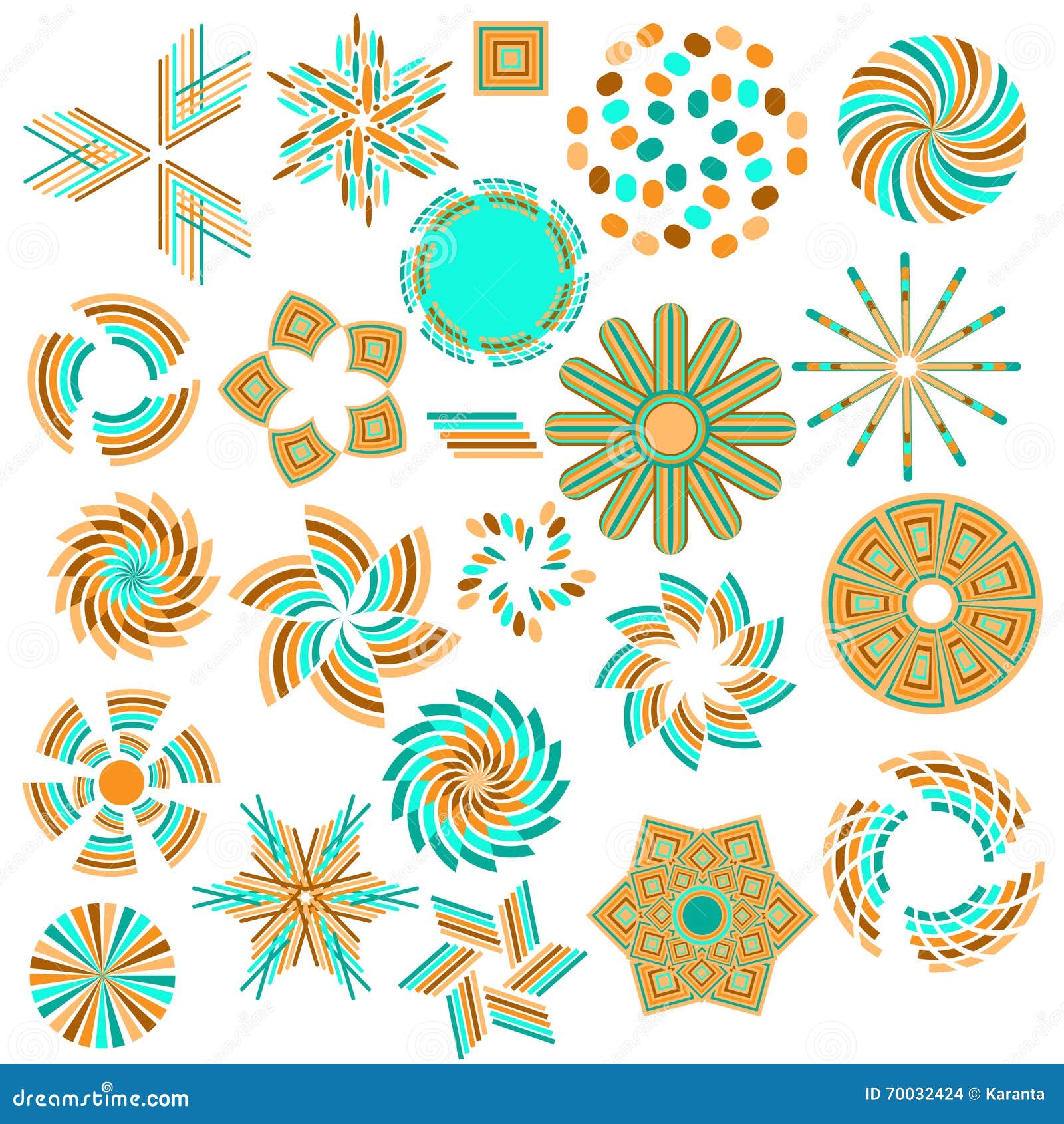 Colorful symbol collection stock illustration. Illustration of artistic ...