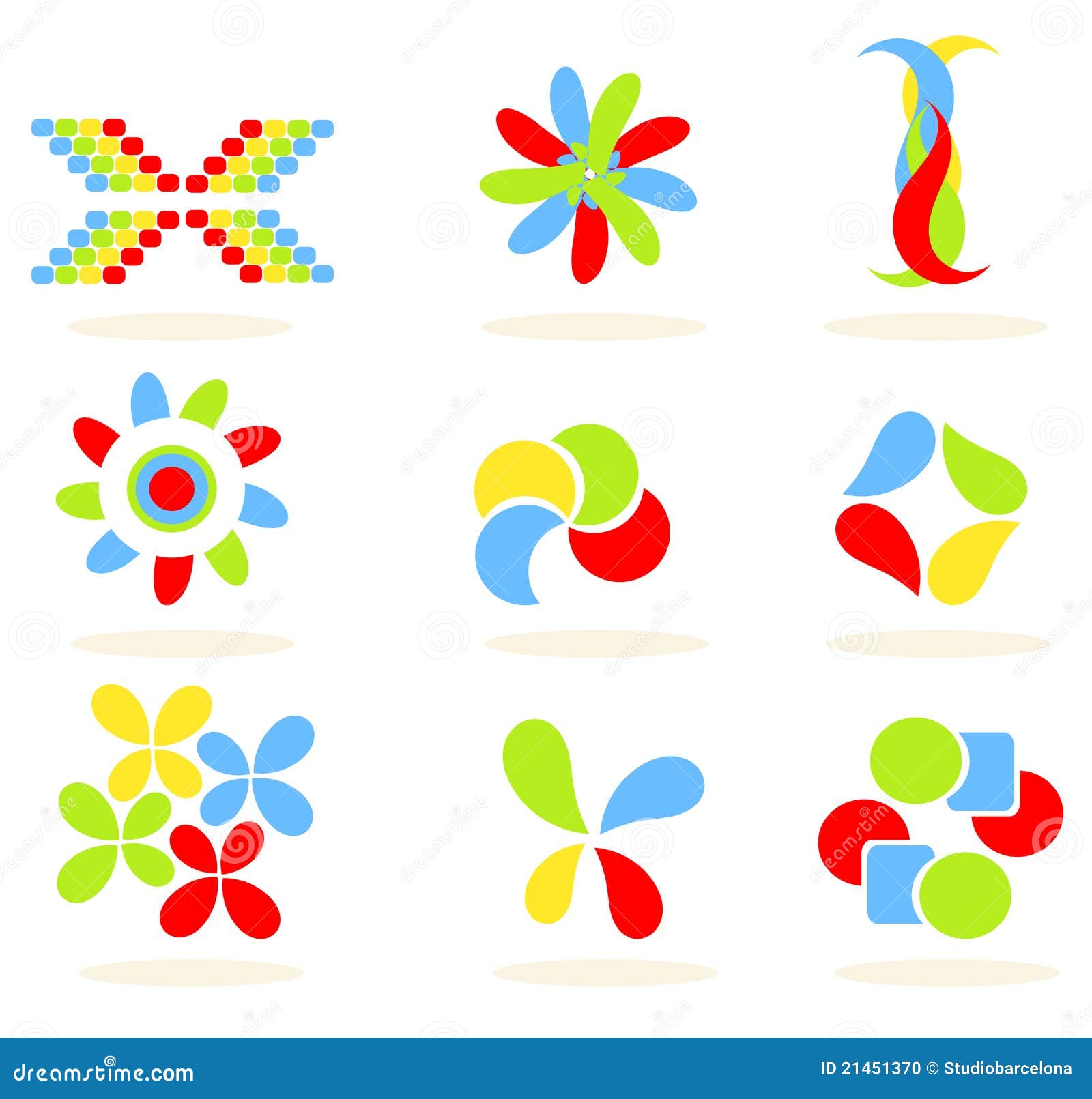 Colorful symbols stock vector. Illustration of green - 21451370