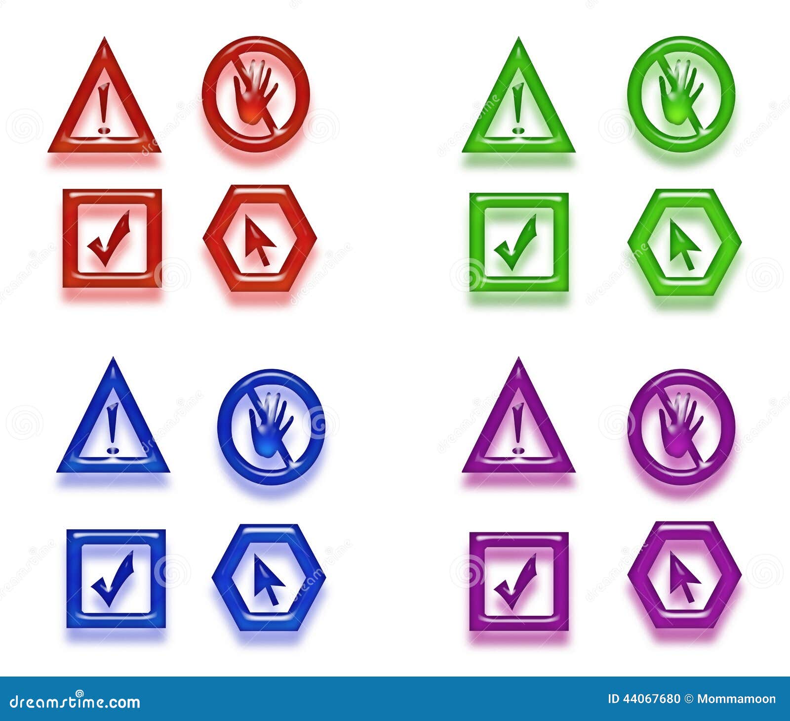 Colorful Symbols on White stock illustration. Illustration of chat ...