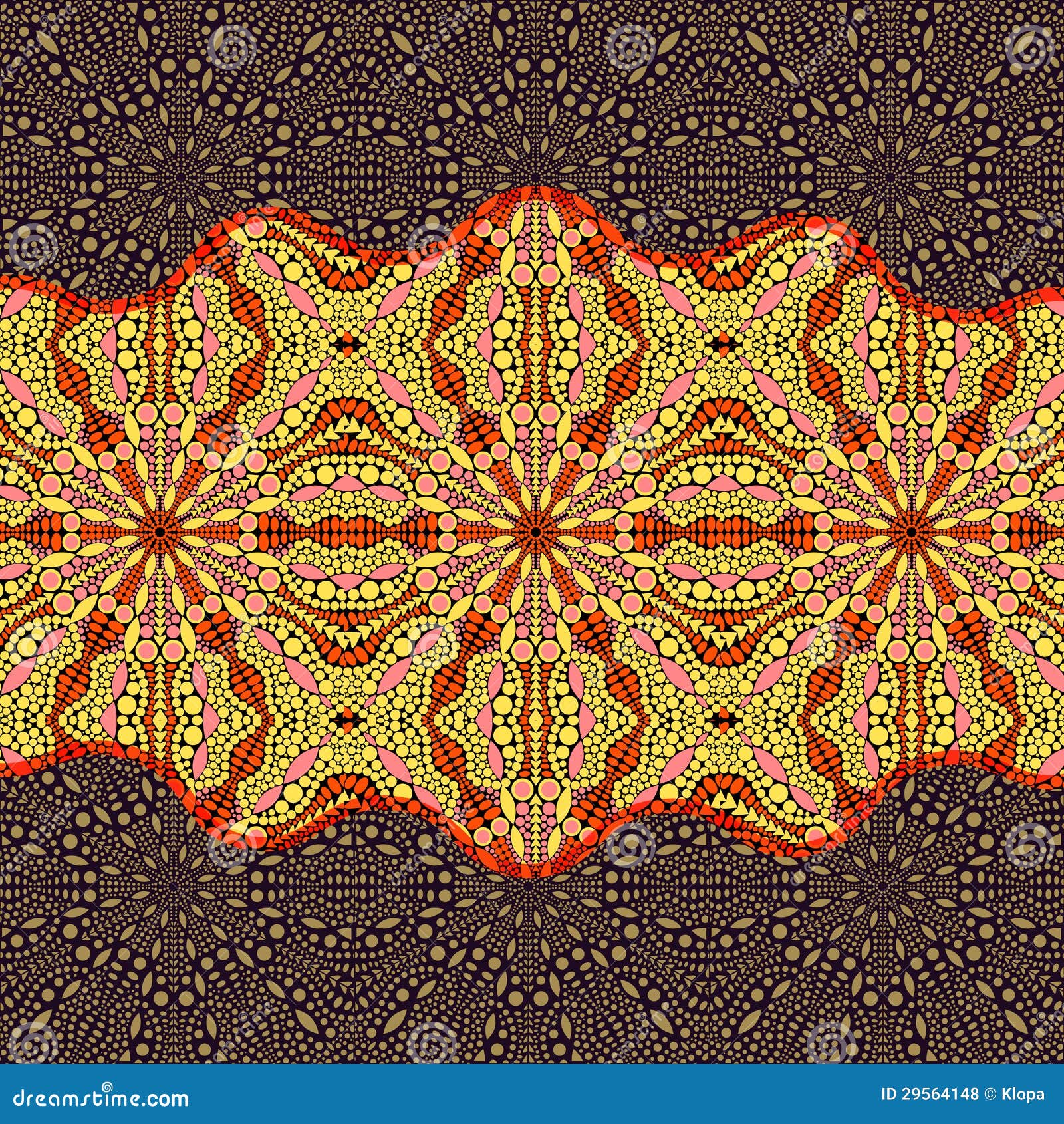 Colorful Symmetric Card stock vector. Illustration of motif - 29564148