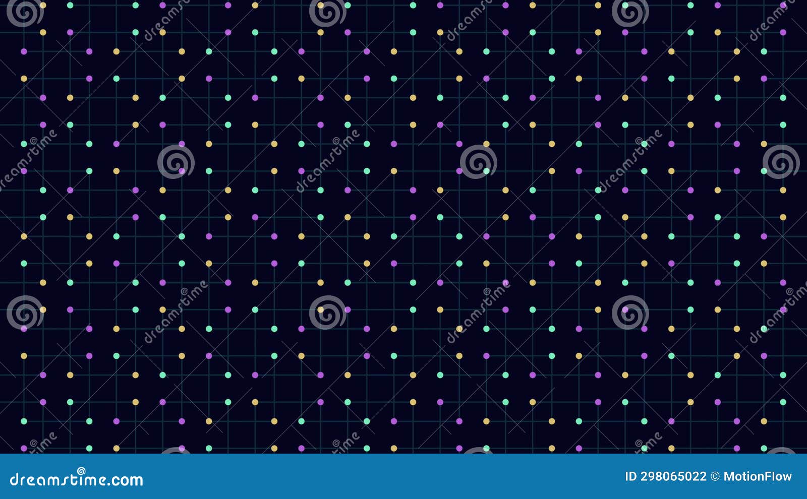 Colorful Symmetrical Dot Grid on Black Background Stock Footage - Video ...