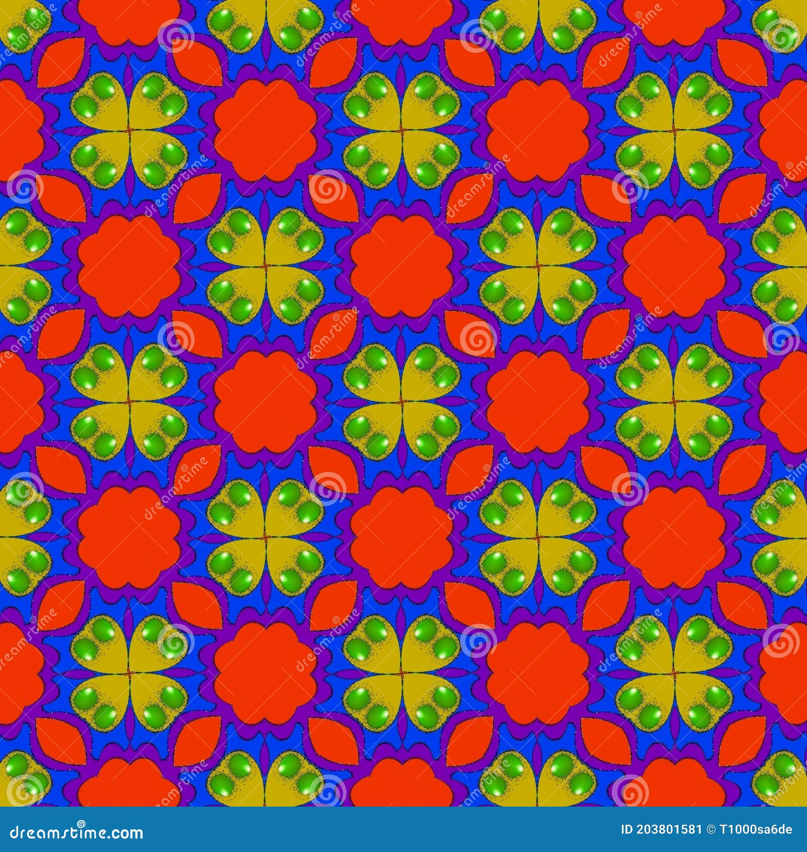 Colorful Symmetrical Repeating Patterns for Textiles, Ceramic Tiles ...