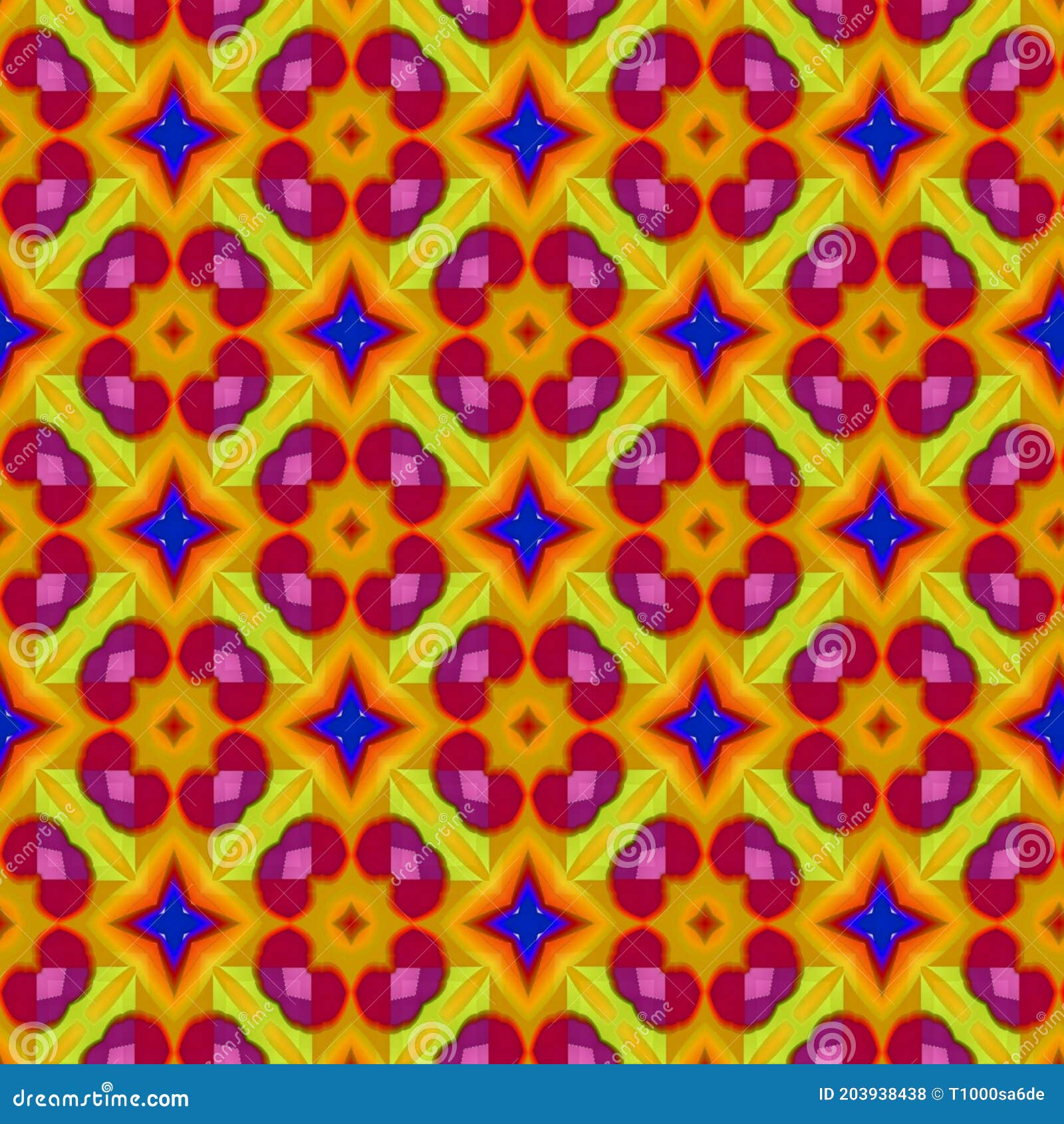 Colorful Symmetrical Repeating Patterns for Textiles, Ceramic Tiles ...