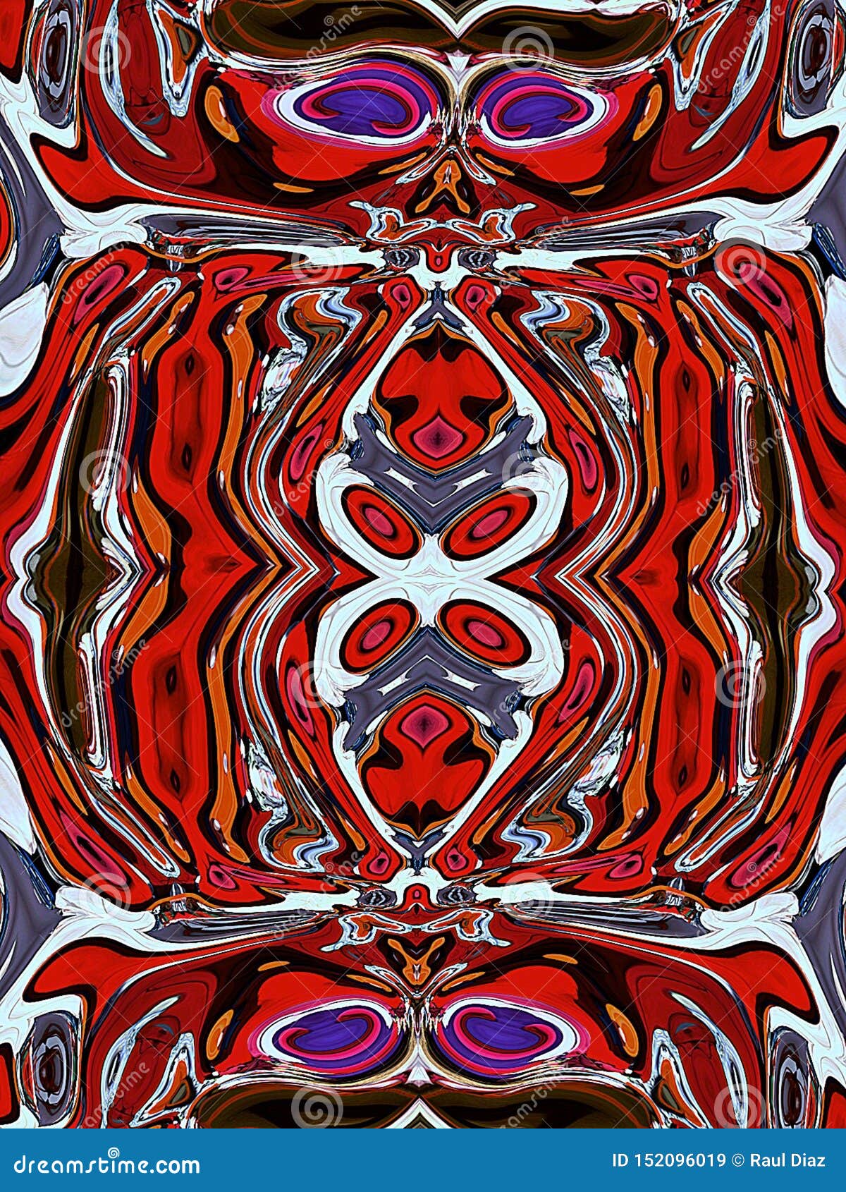 Colorful, Symmetrical and Seamless Pattern Stock Illustration ...