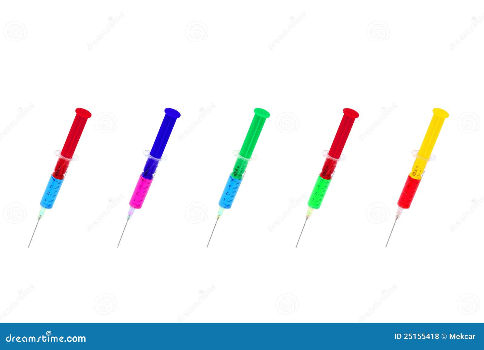 Colorful syringes stock photo. Image of pharmaceutical - 25155418