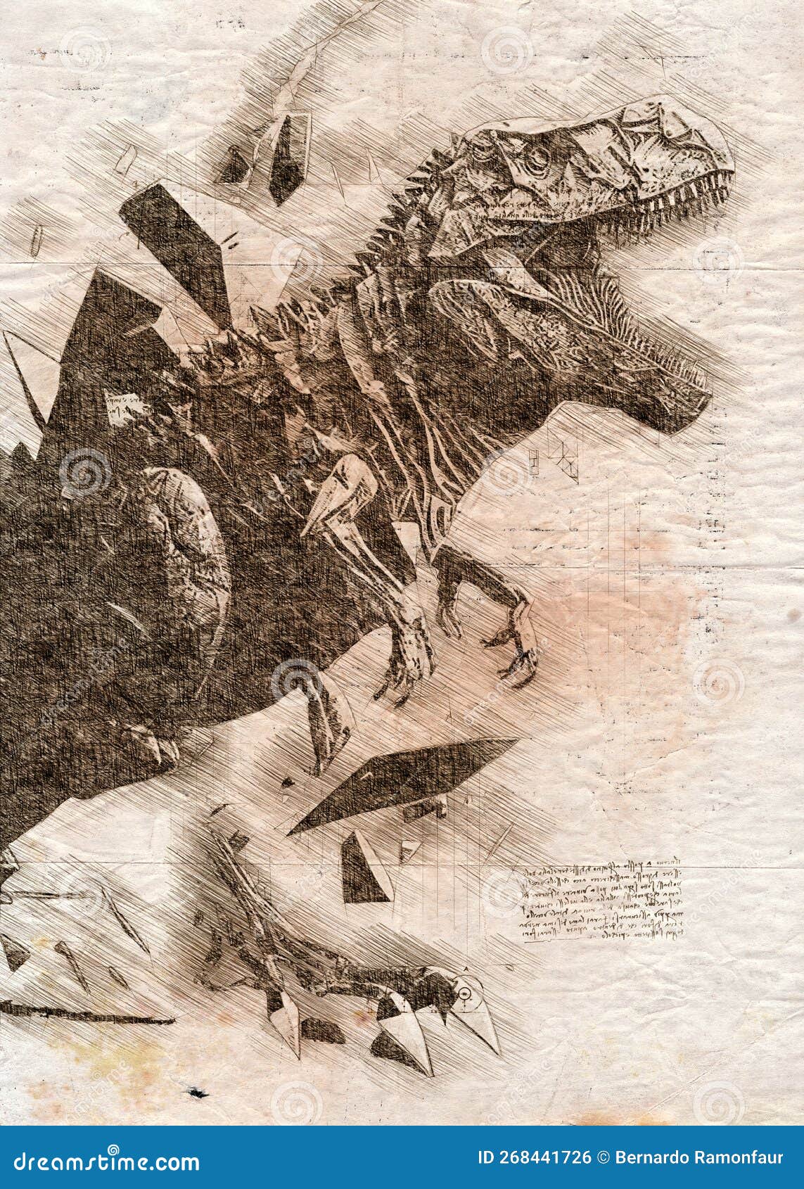 Colorful T-Rex Digital Illustration Stock Photo - Image of colorful ...