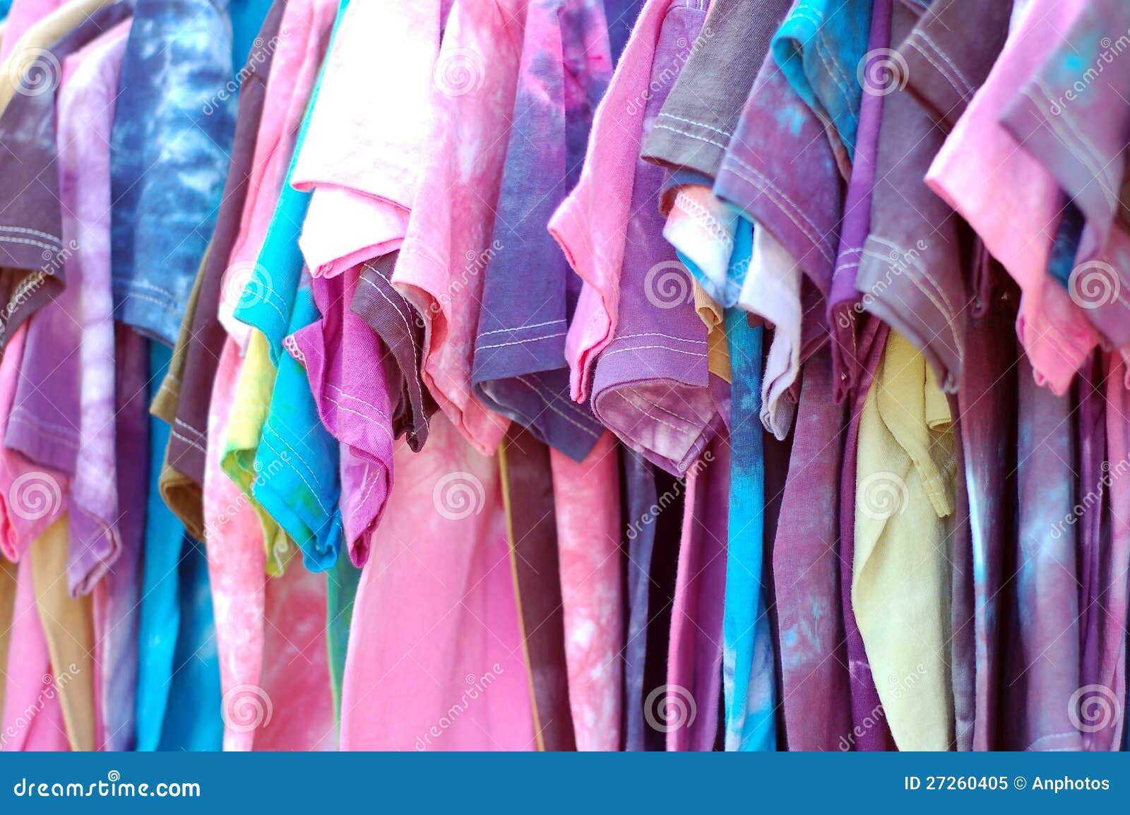 Colorful T-shirt stock image. Image of fabric, market - 27260405