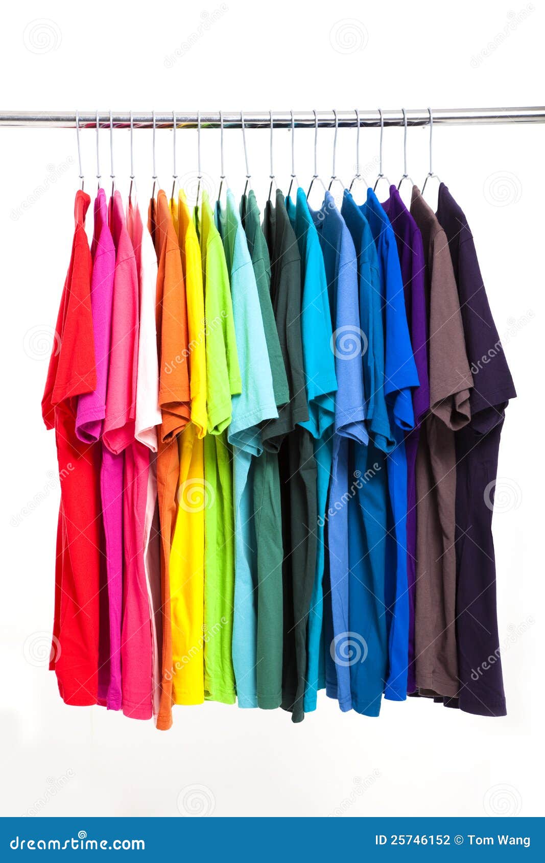Colorful T-shirt with Hangers Stock Photo - Image of colorful ...