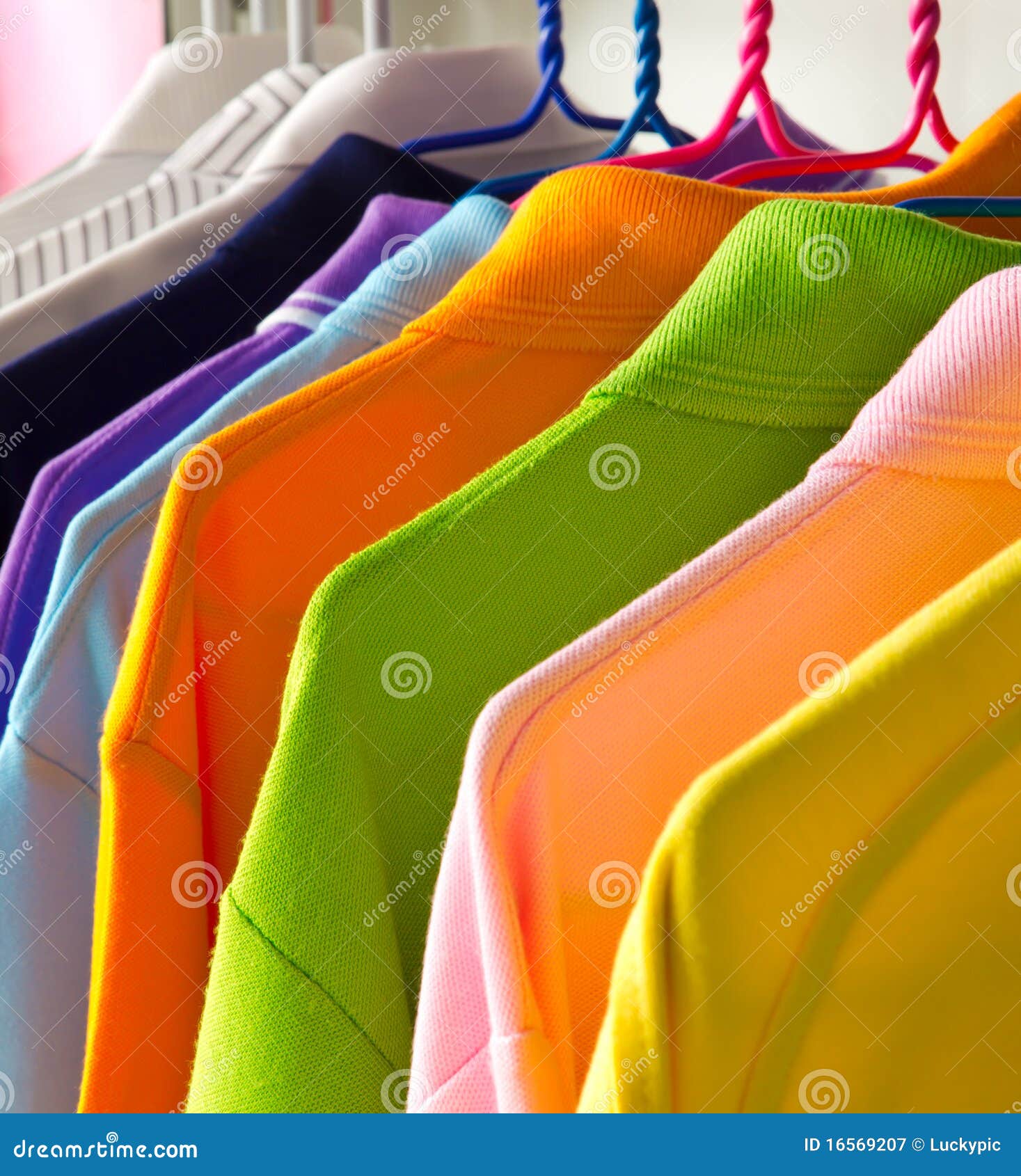 Colorful T-shirts stock image. Image of garment, clothes - 16569207