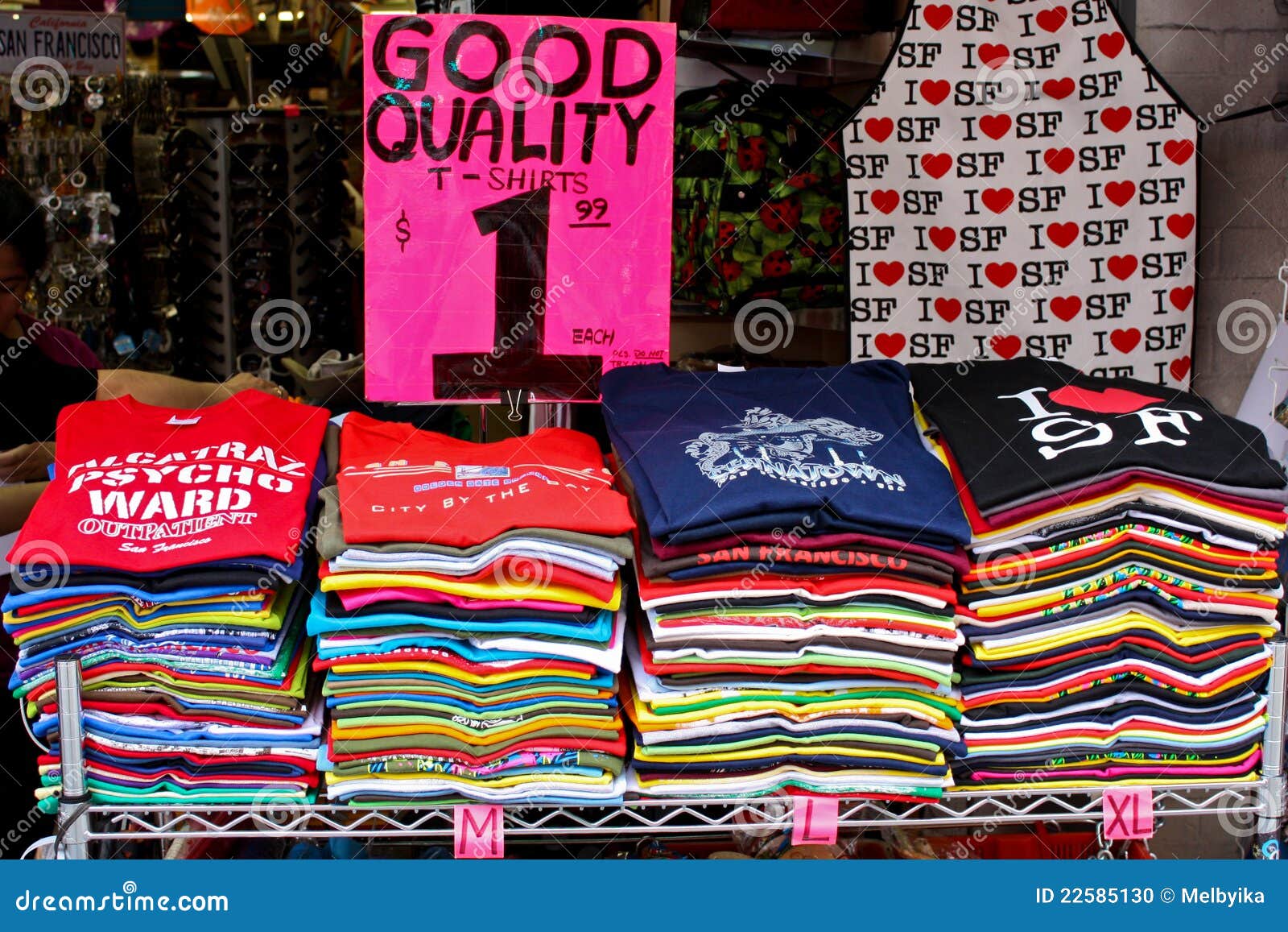 Colorful T-shirts stock photo. Image of chinatown, colorful - 22585130