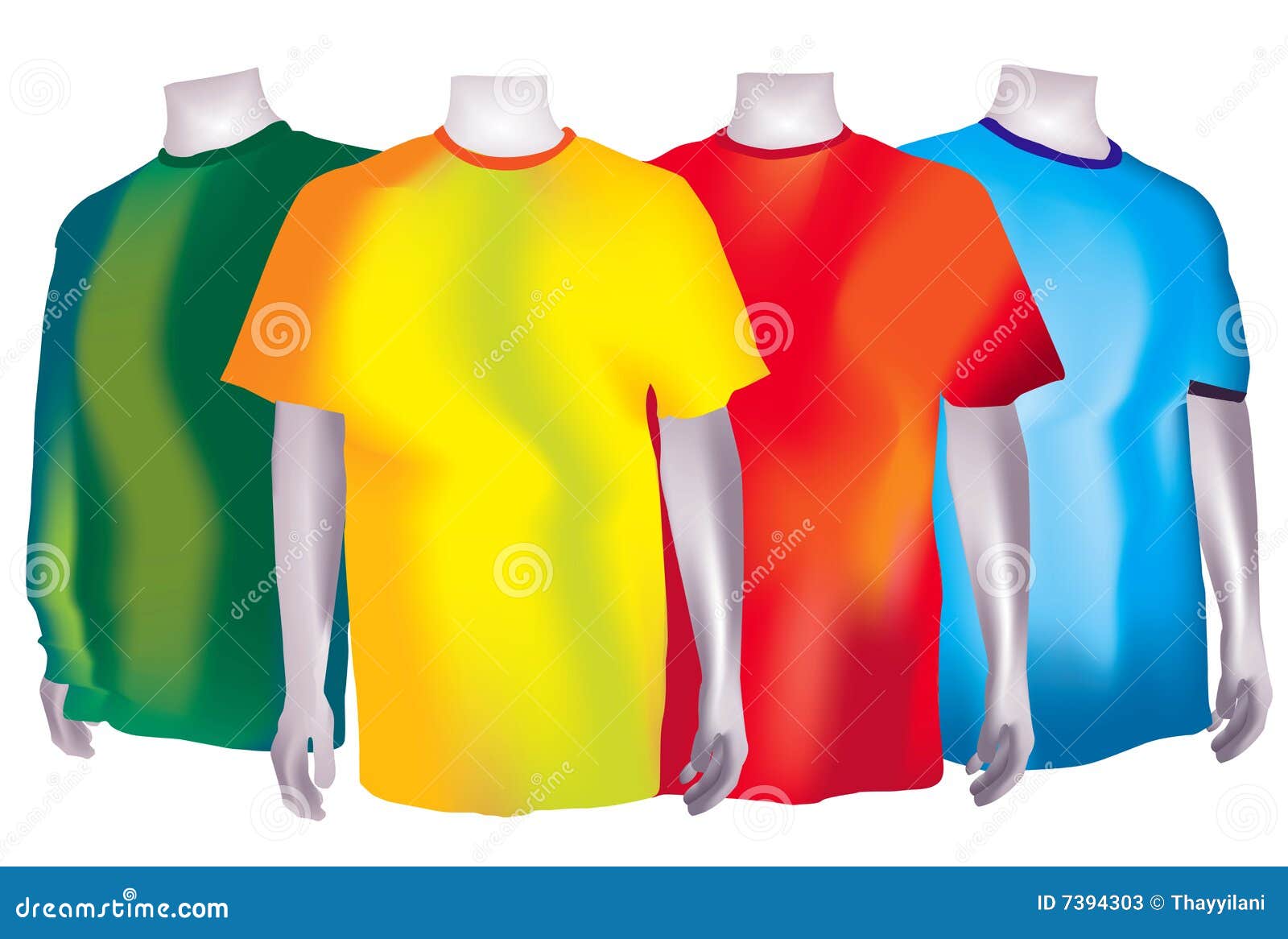 Colorful T-Shirts stock vector. Illustration of funky - 7394303