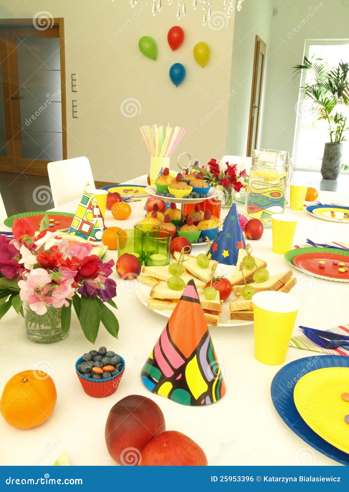 Colorful table stock photo. Image of fork, flatware, detail - 25953396