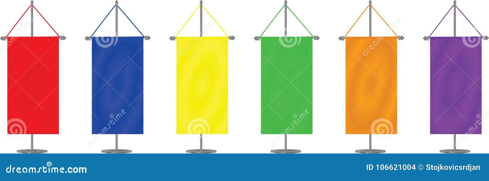Colorful table flags set stock vector. Illustration of fabric - 106621004