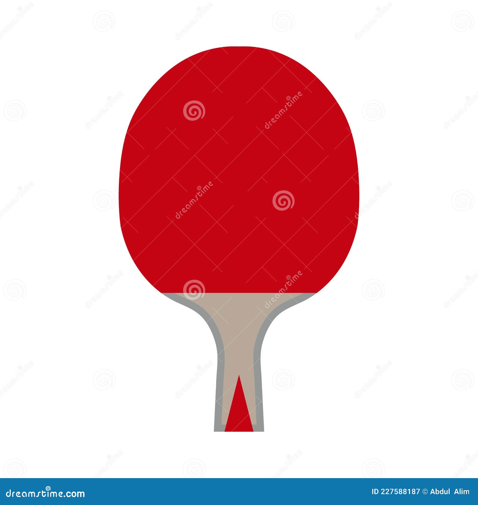 Colorful Table Tennis Bat Flat Style Vector Icon. Stock Vector ...