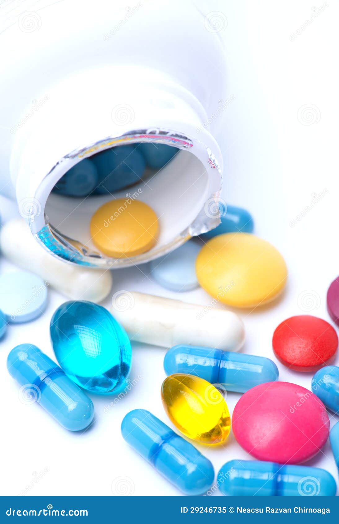 Colorful tablets stock image. Image of capsule, medicinal - 29246735