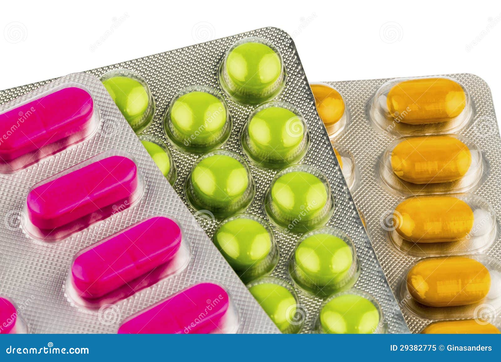 Colorful Tablets in Blister Pack Stock Image - Image of drugs, health ...