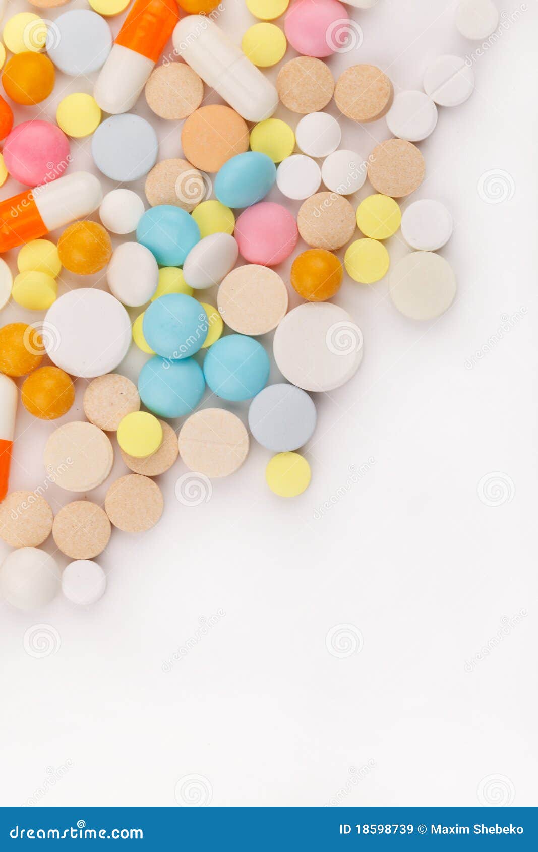 Colorful Tablets with Capsules Stock Image - Image of aspirin, brown ...