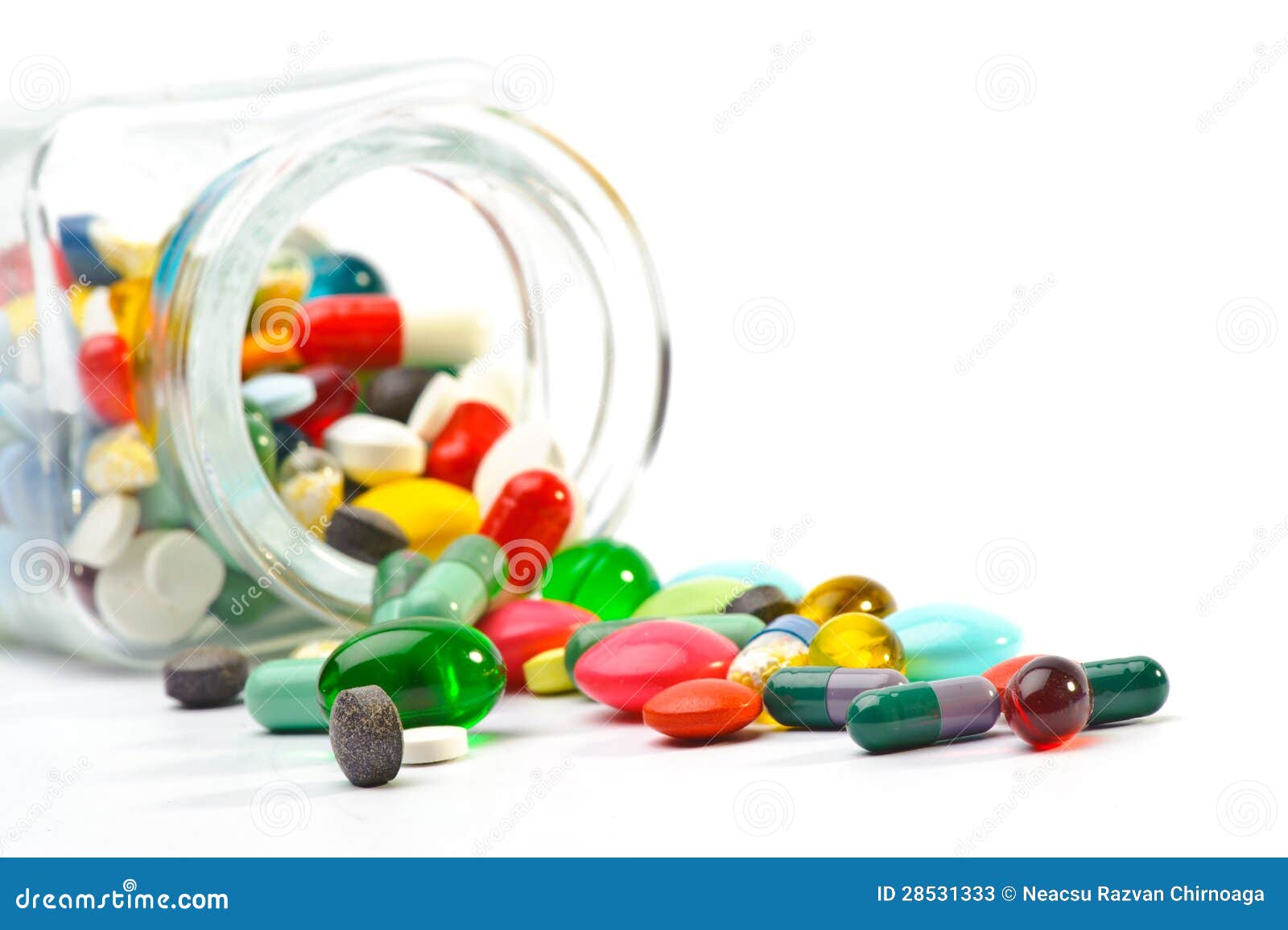Colorful Tablets with Capsules Stock Image - Image of antibiotic ...