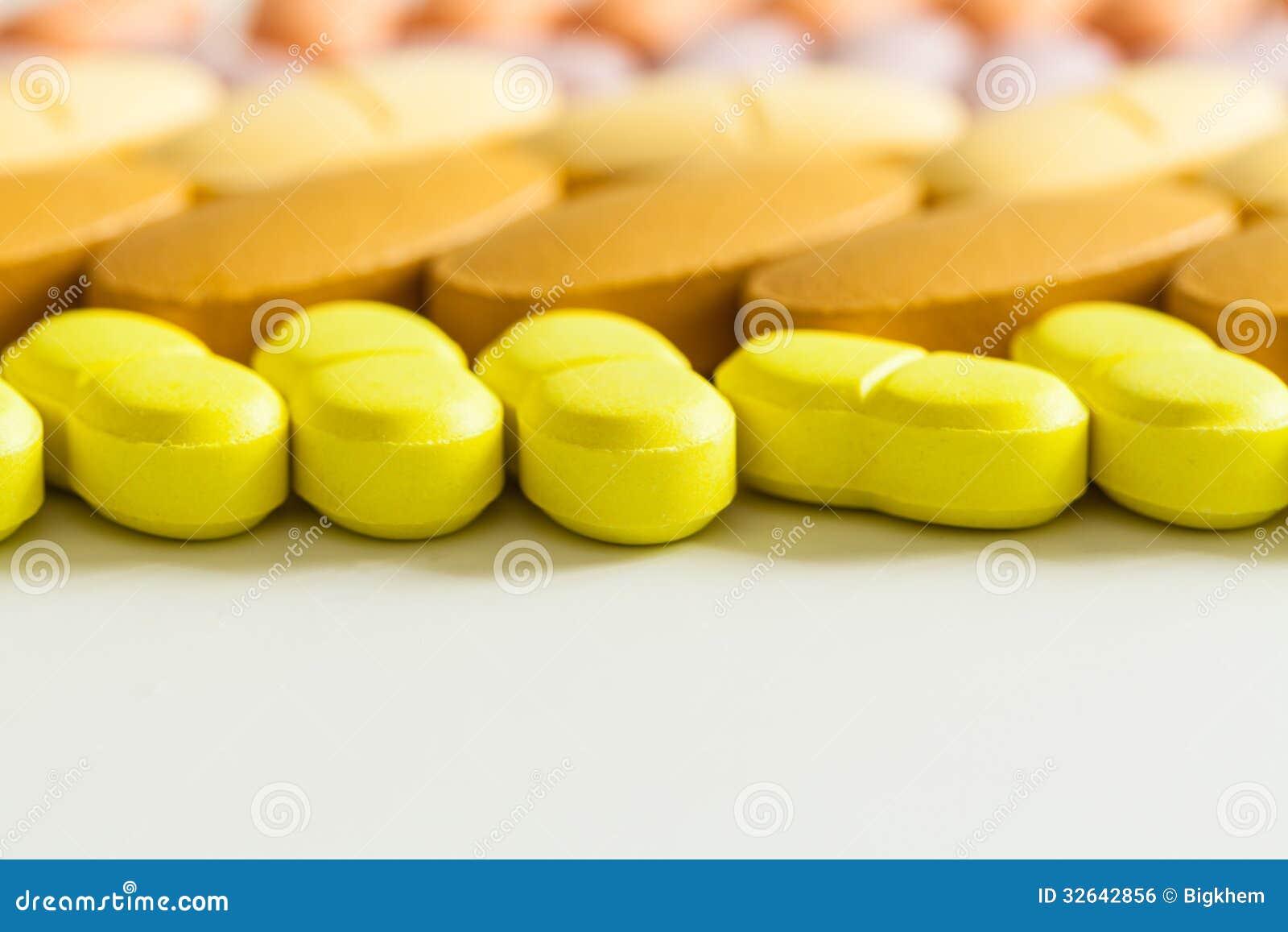 Colorful Tablets with Capsules Stock Photo - Image of closeup, isolated ...