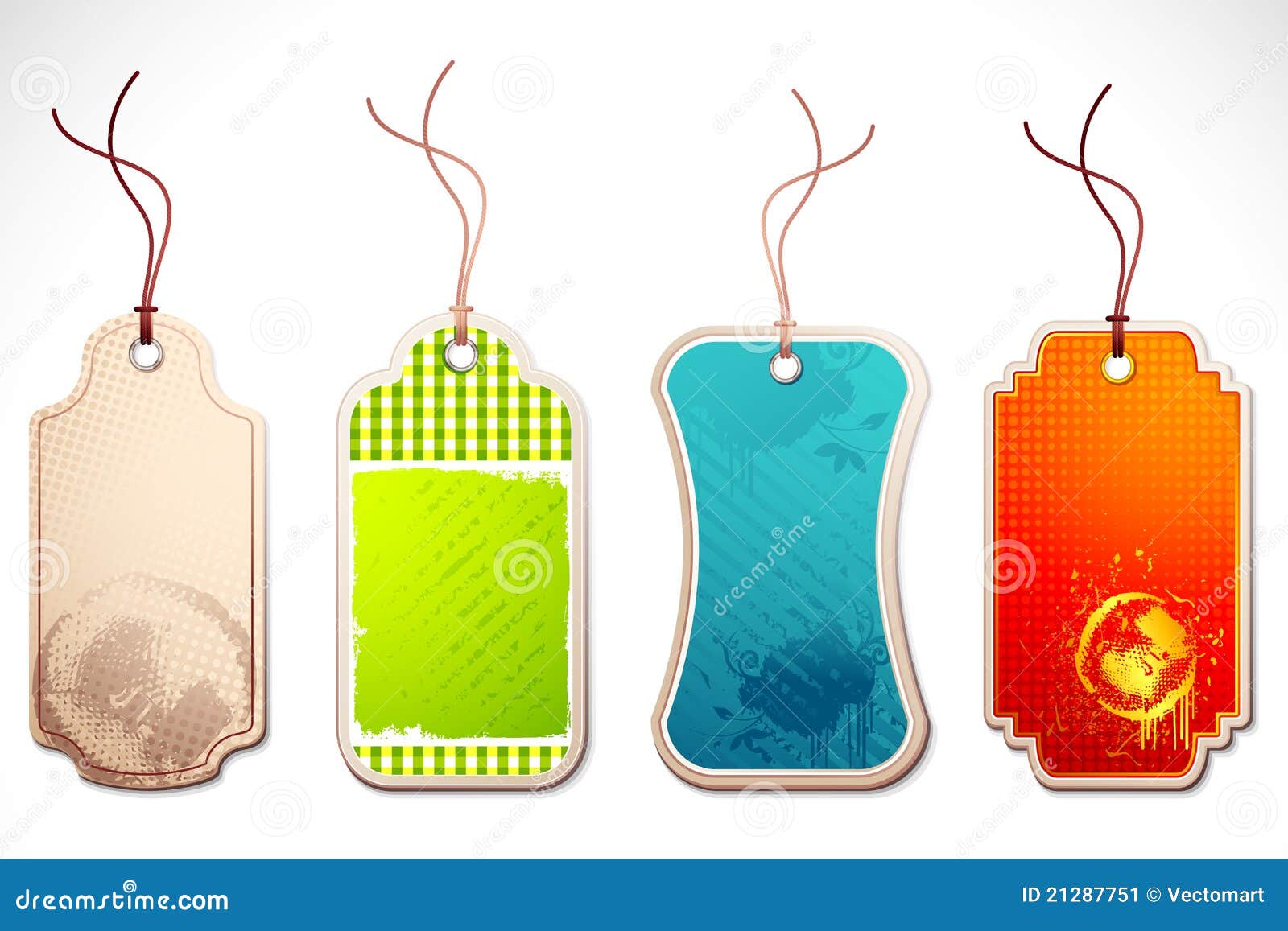 Colorful Tag stock vector. Illustration of gift, isolated - 21287751