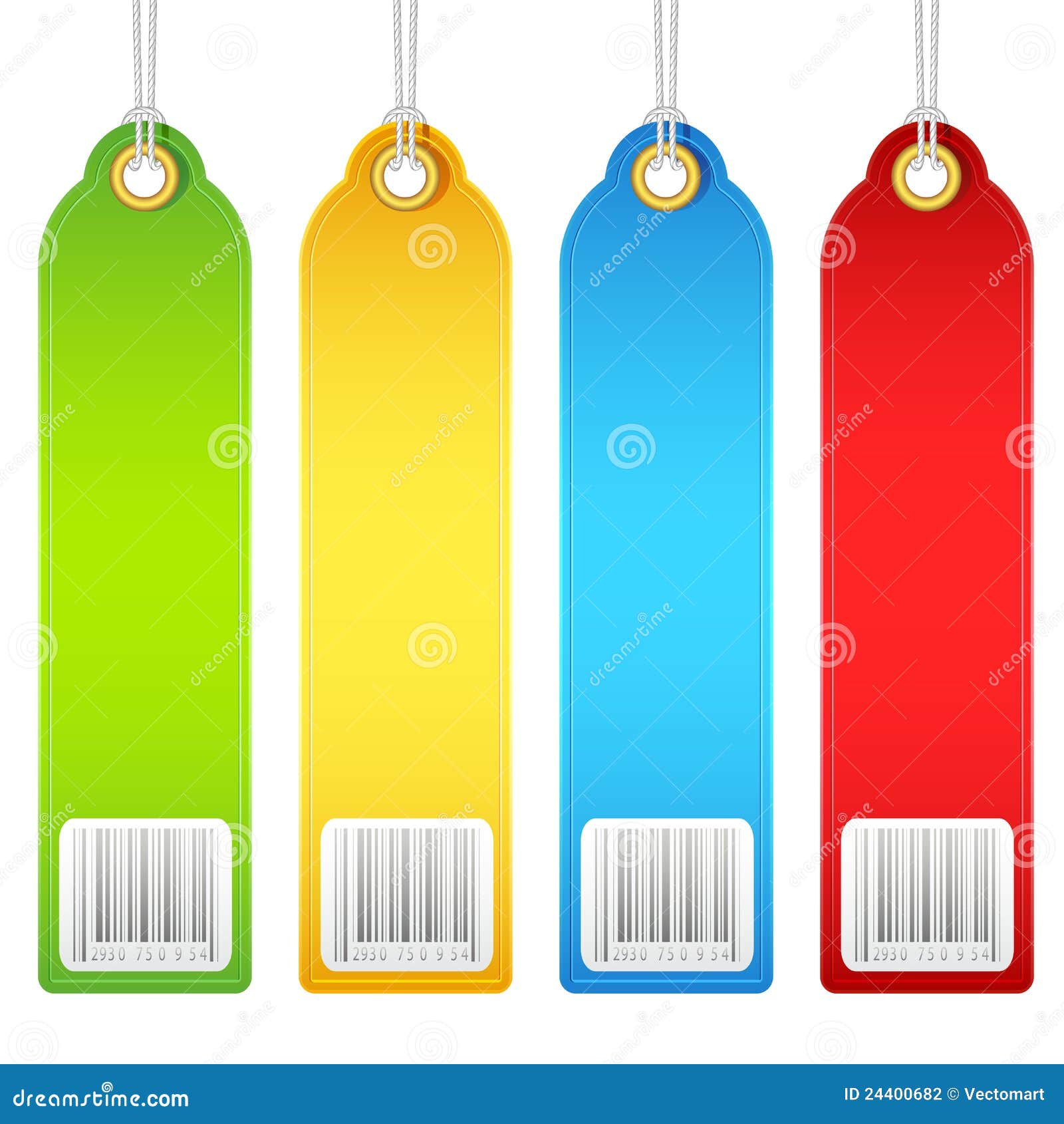 Colorful Tag stock vector. Illustration of retail, barcode - 24400682