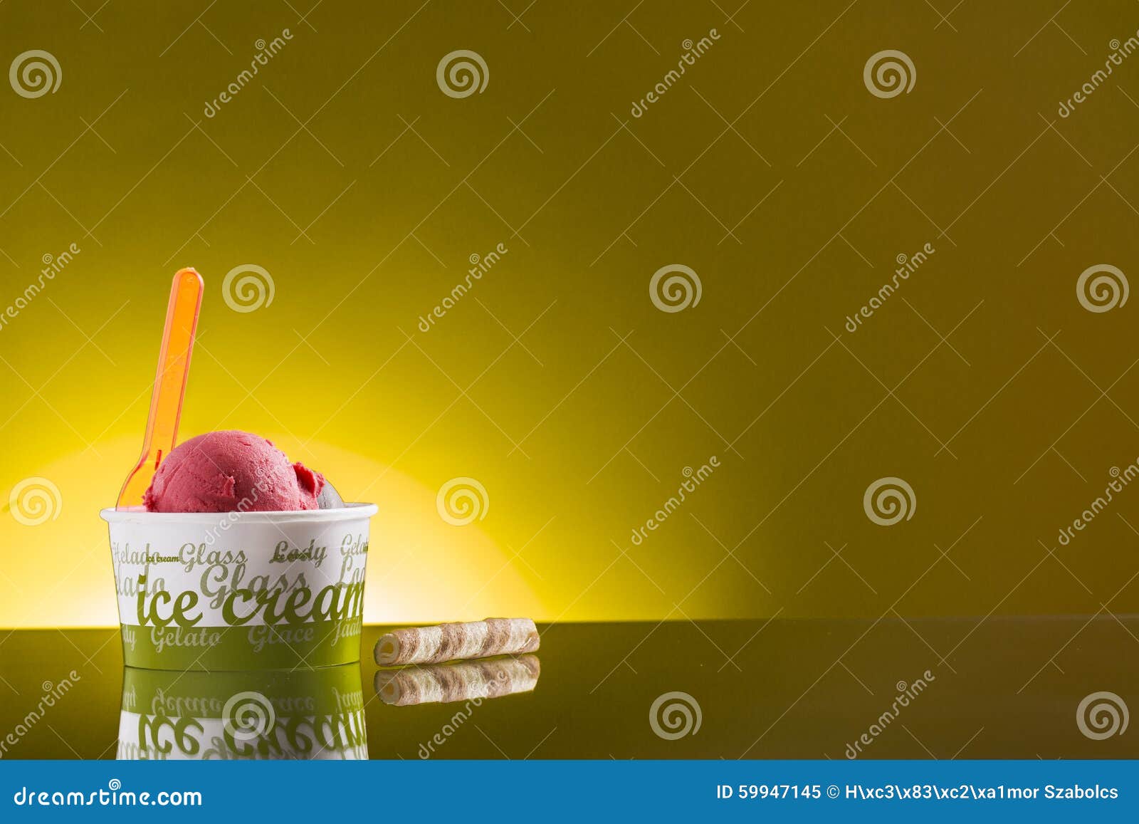 Colorful Take-away Ice Cream in Plastic Cup Stock Image - Image of ...