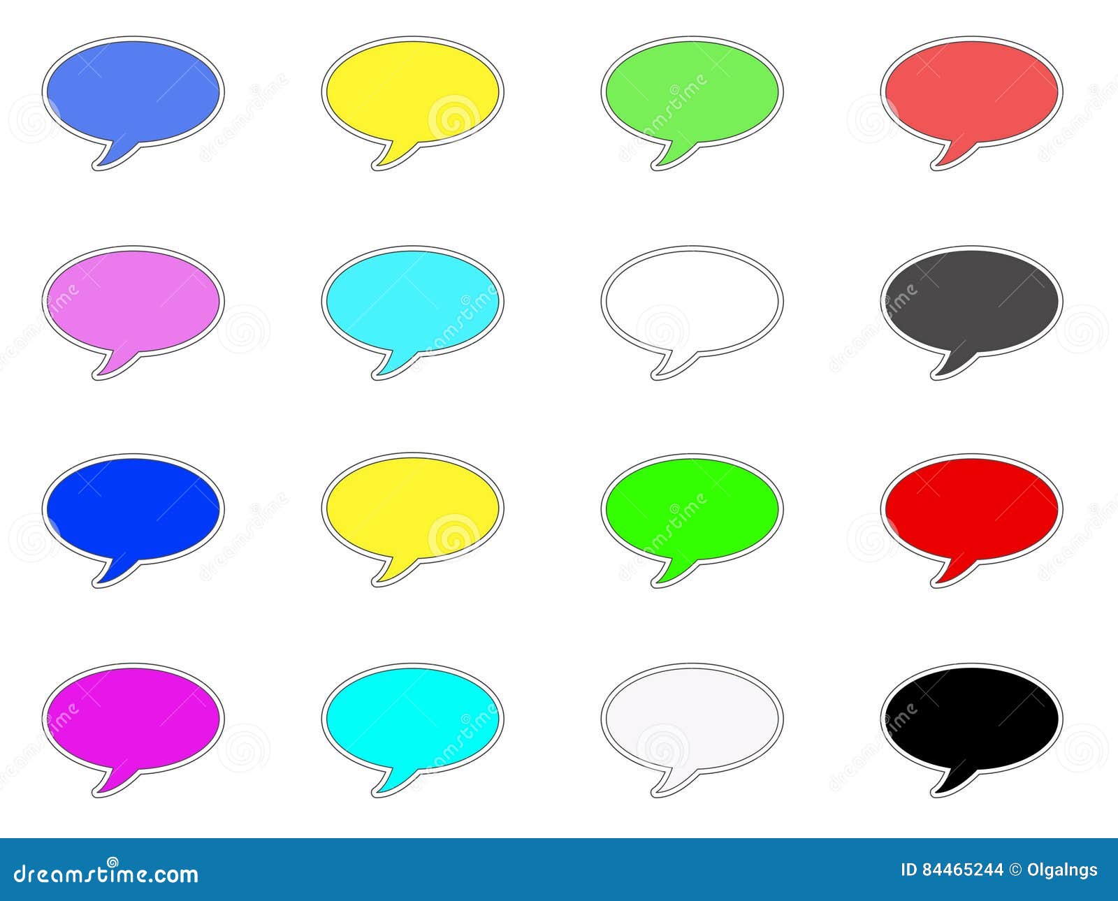 Colorful talk icons stock illustration. Illustration of label - 84465244