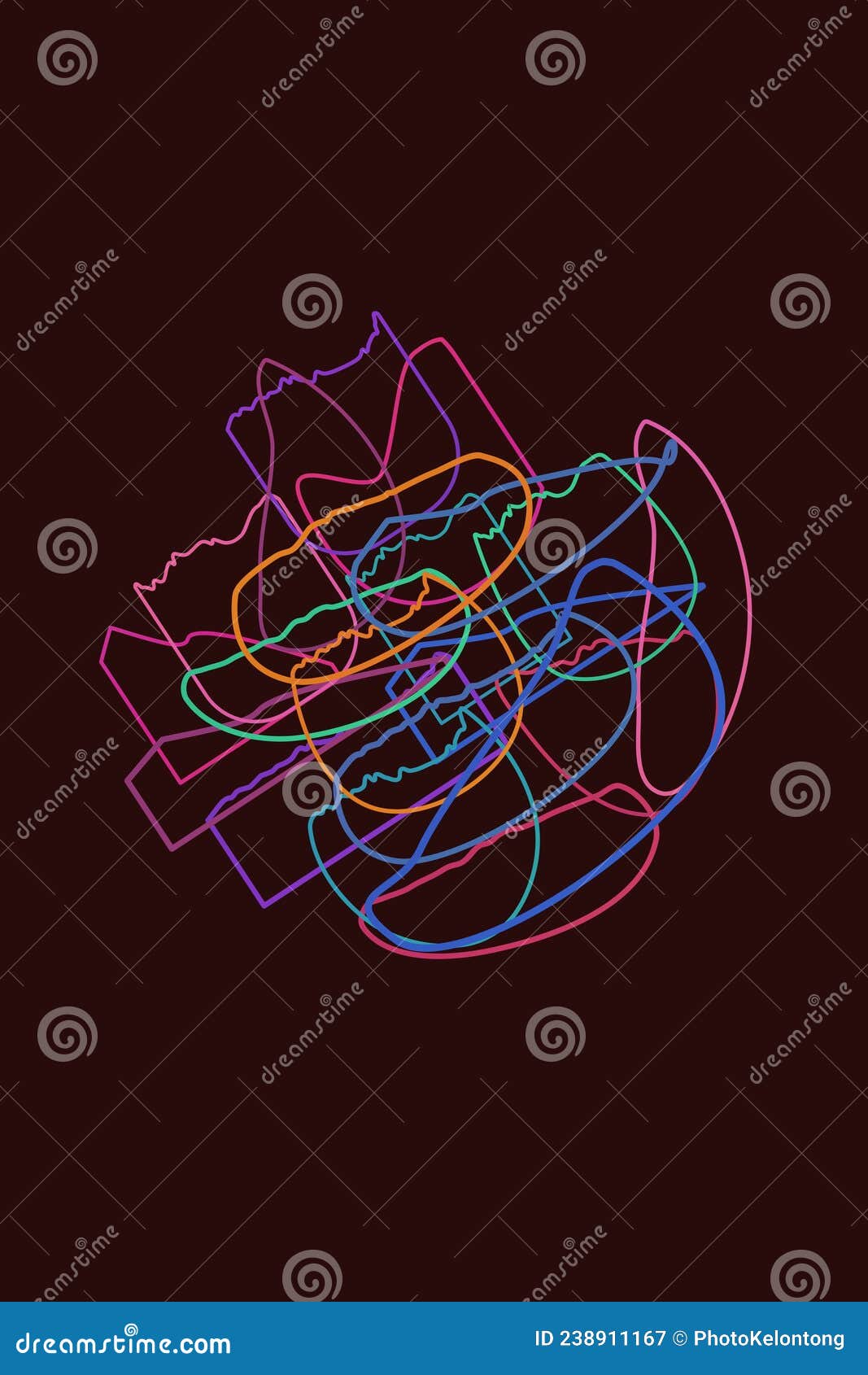 Colorful Tangled. Chaos Pattern. Scribble Sketch. Intricate Chaotic ...