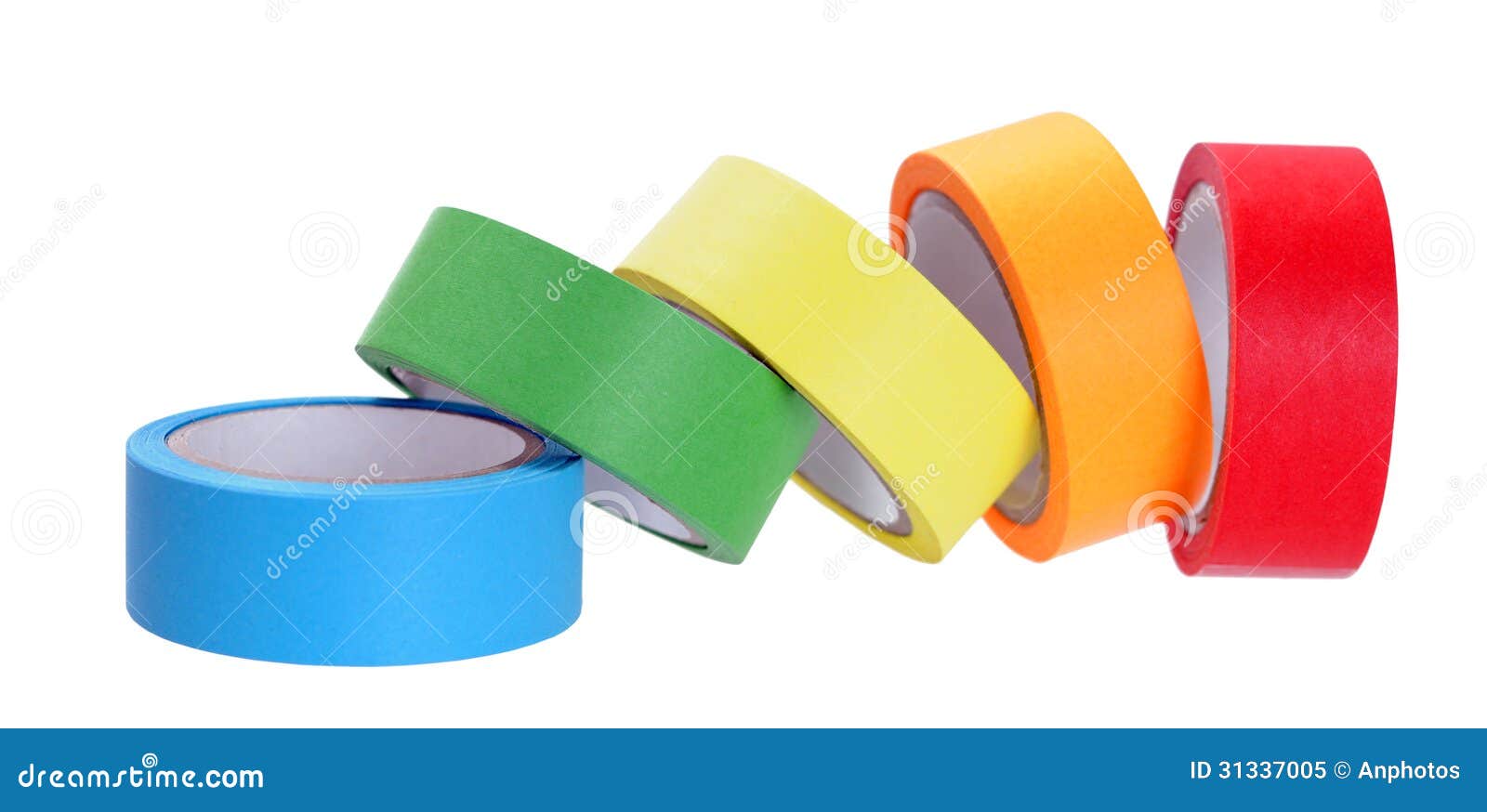 Colorful tape rolls stock image. Image of festive, green - 31337005