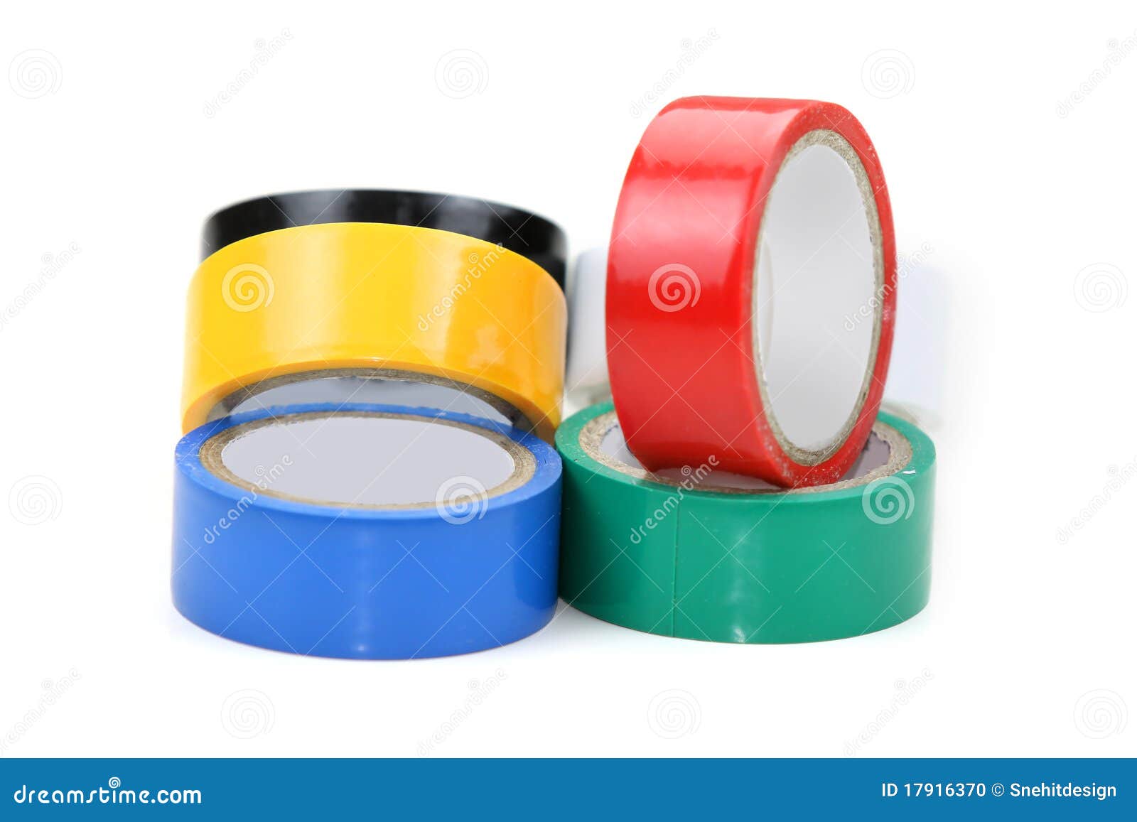 Colorful tapes stock photo. Image of isolated, sticky - 17916370