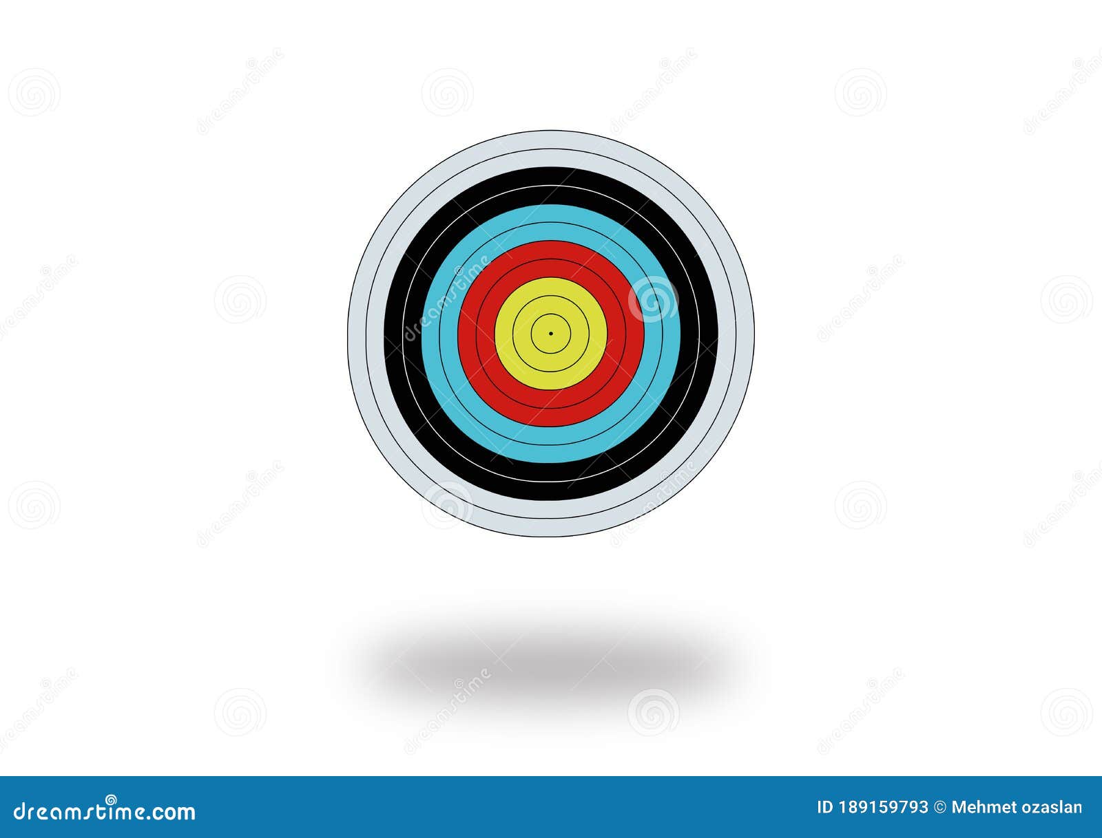 Colorful Target Board on White Stock Illustration - Illustration of ...
