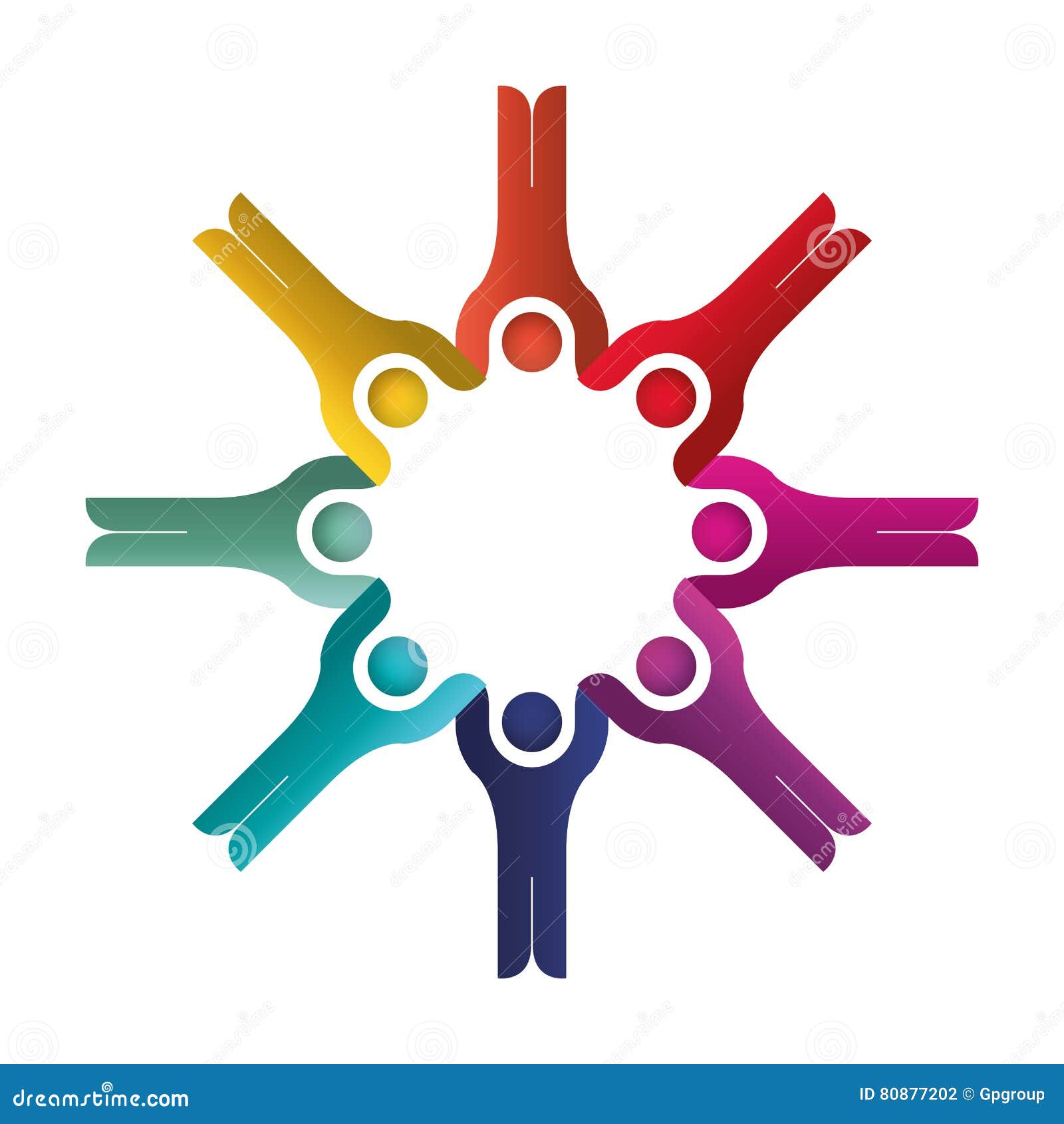 Colorful Team of Friends in Abstract Figure Human Stock Vector ...
