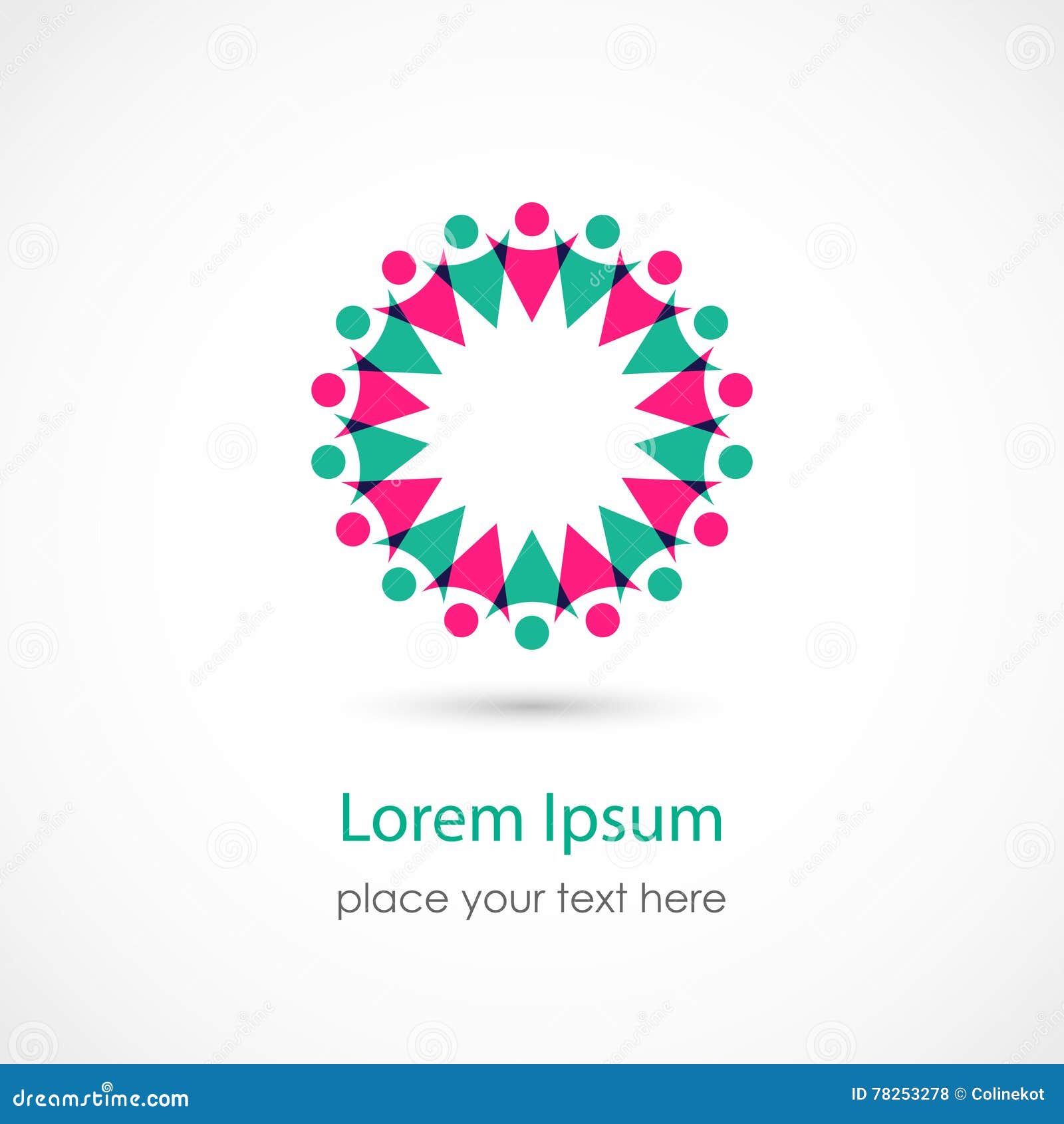 Colorful Team Icon stock vector. Illustration of graphic - 78253278