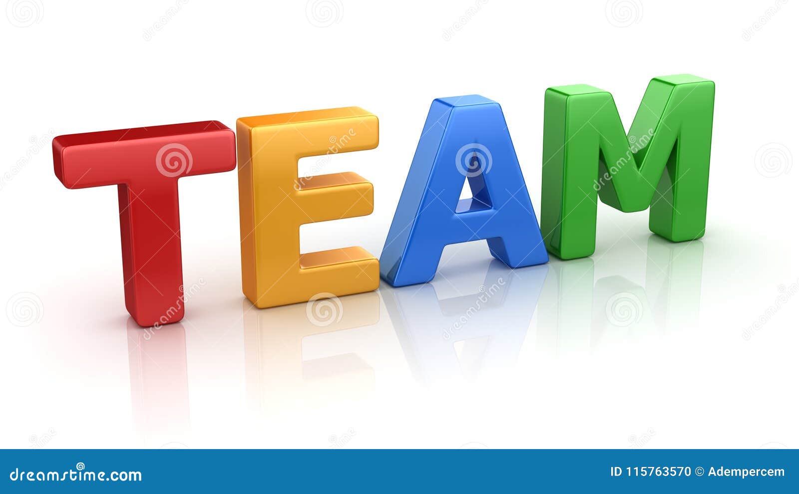 Colorful Team Text stock illustration. Illustration of colorful - 115763570
