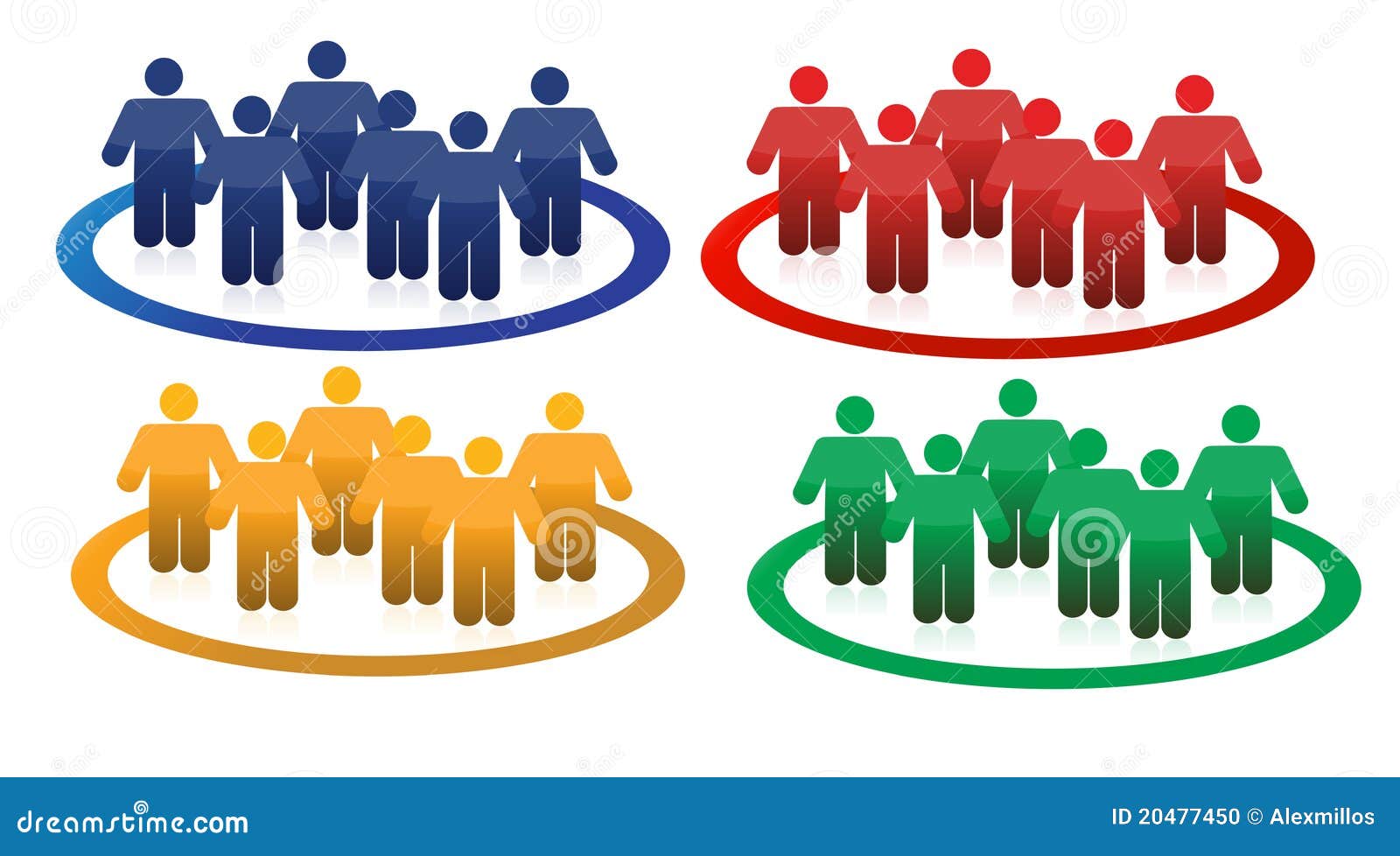 Colorful Teams Illustration Design Stock Illustration - Illustration of ...