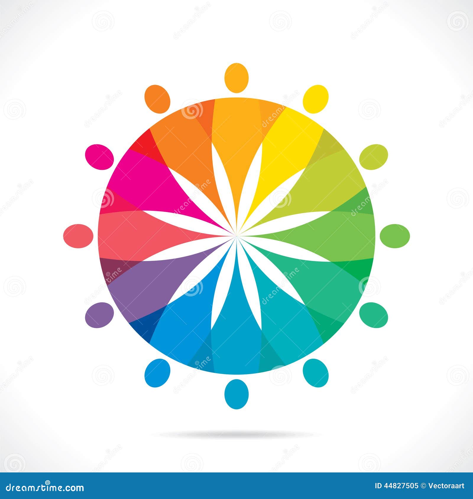 Colorful Teamwork or Unity Design Concept Stock Vector - Illustration ...