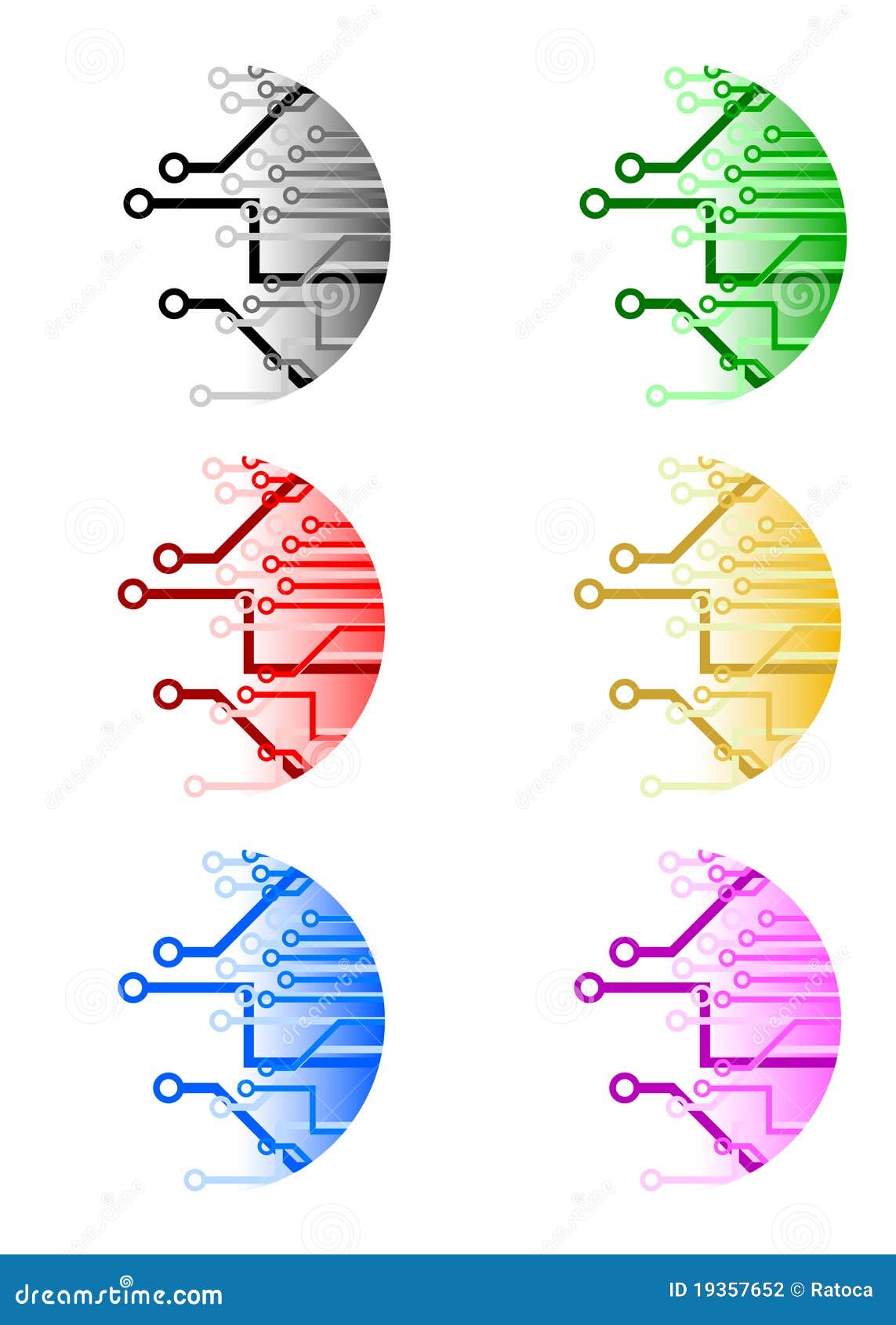 Colorful tech stock vector. Illustration of background - 19357652