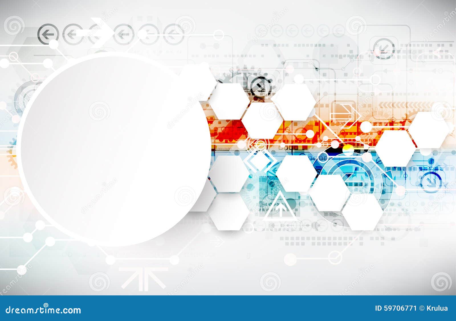 Colorful Techno Background Schematic. Stock Vector - Illustration of ...