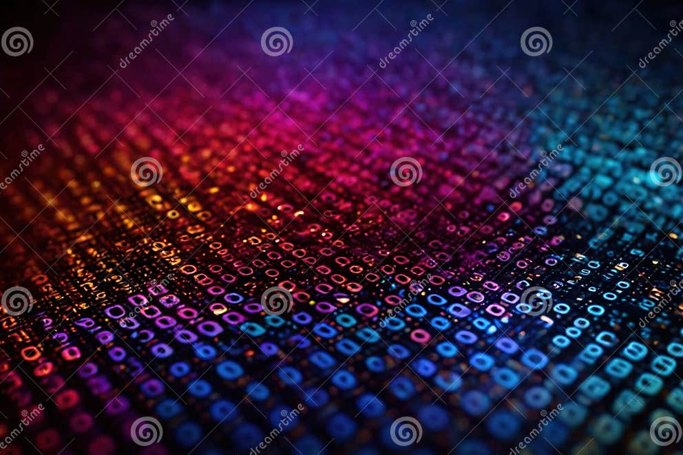 Colorful Technology Binary Matrix Code Abstract Wallpaper Patern ...