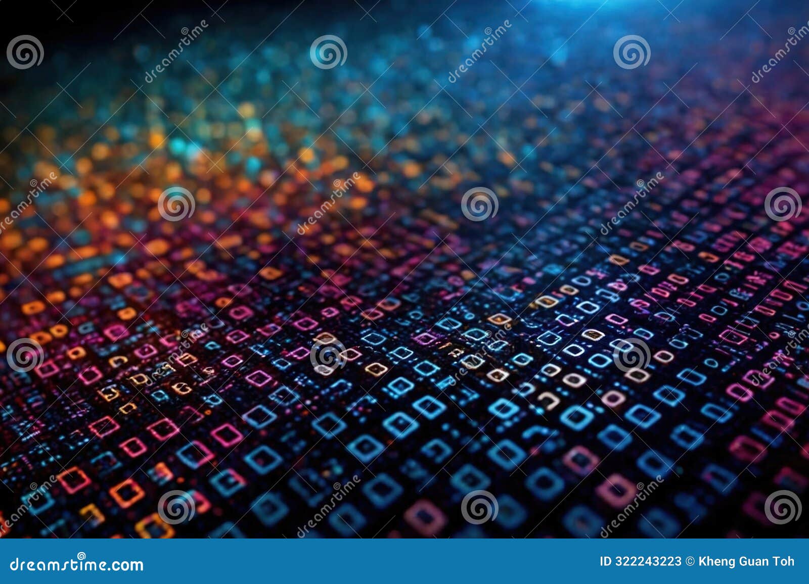 Colorful Technology Binary Matrix Code Abstract Wallpaper Patern ...