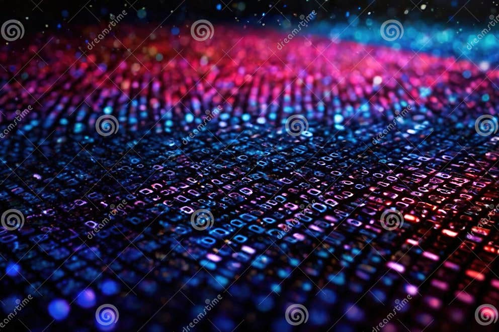 Colorful Technology Binary Matrix Code Abstract Wallpaper Patern ...