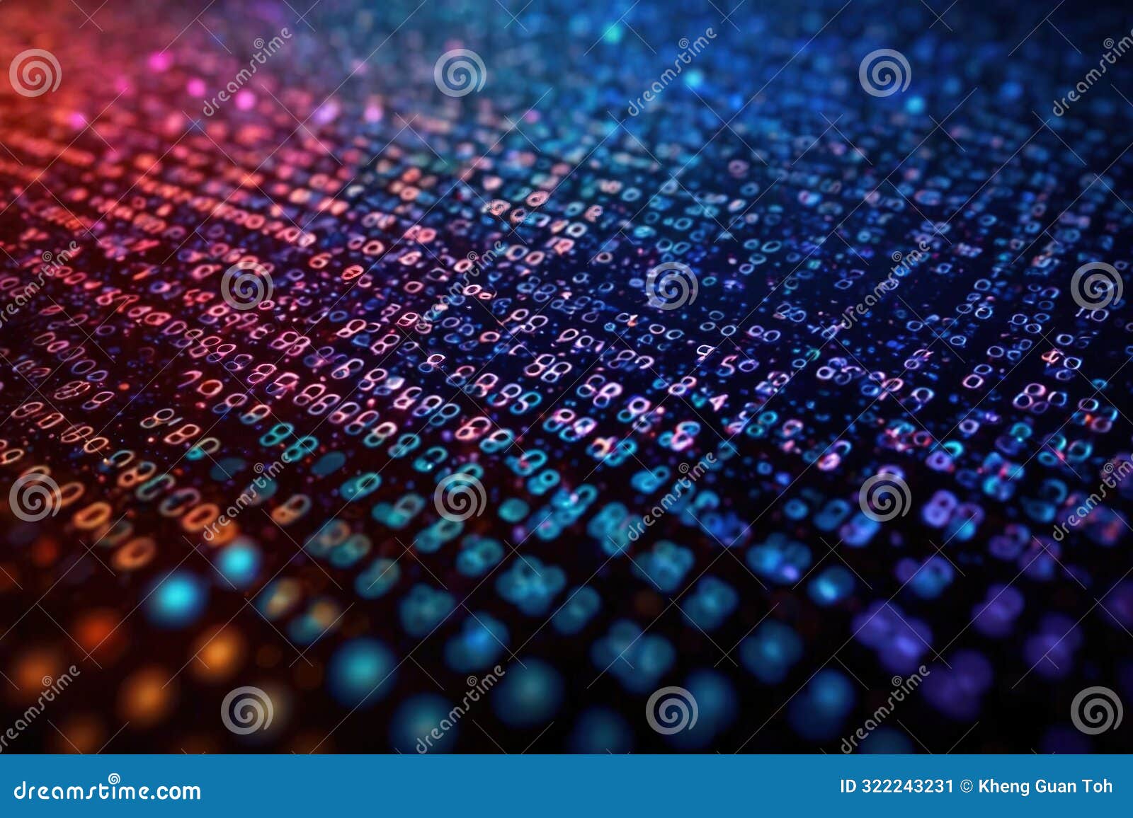 Colorful Technology Binary Matrix Code Abstract Wallpaper Patern ...