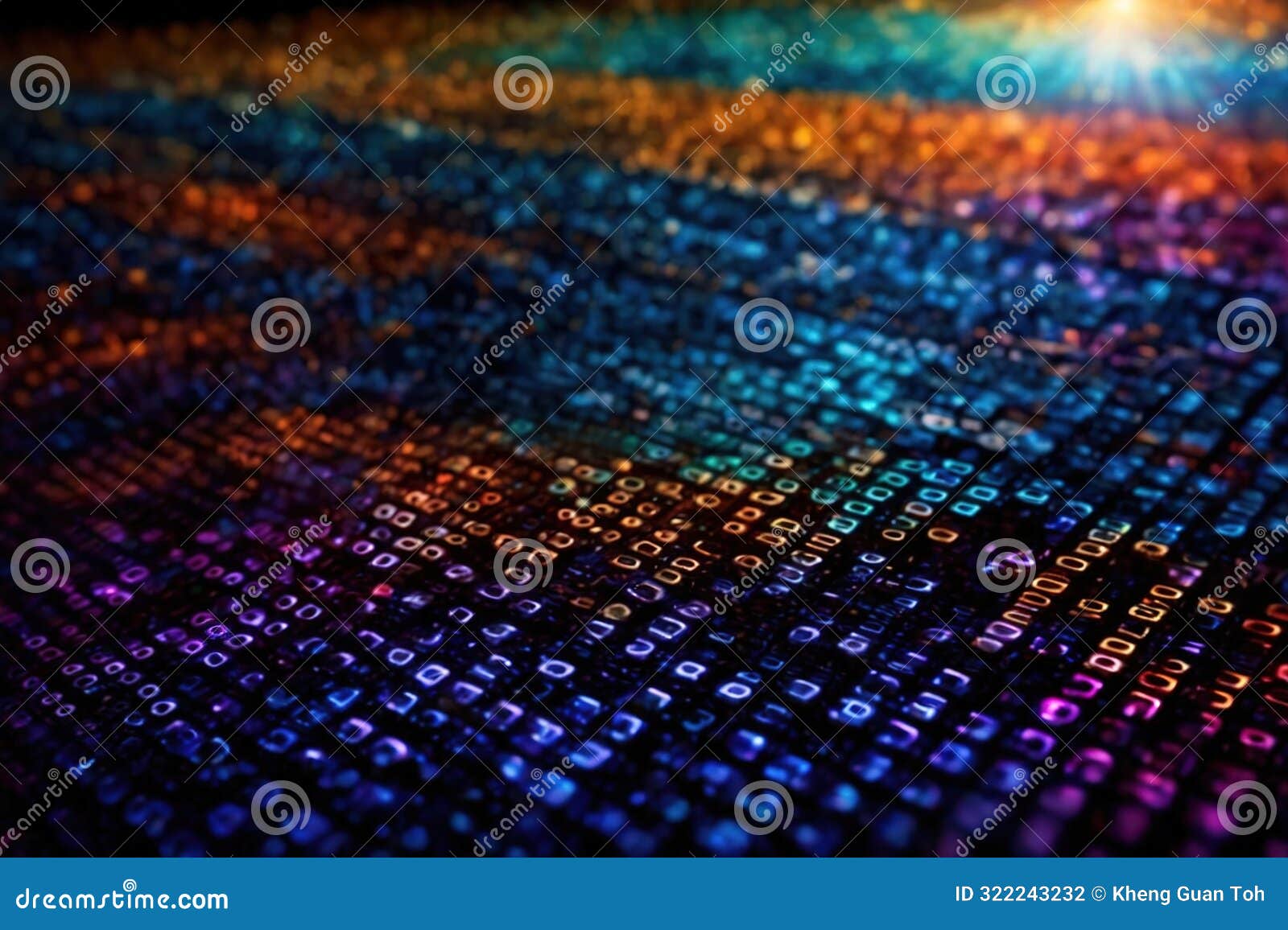 Colorful Technology Binary Matrix Code Abstract Wallpaper Patern ...