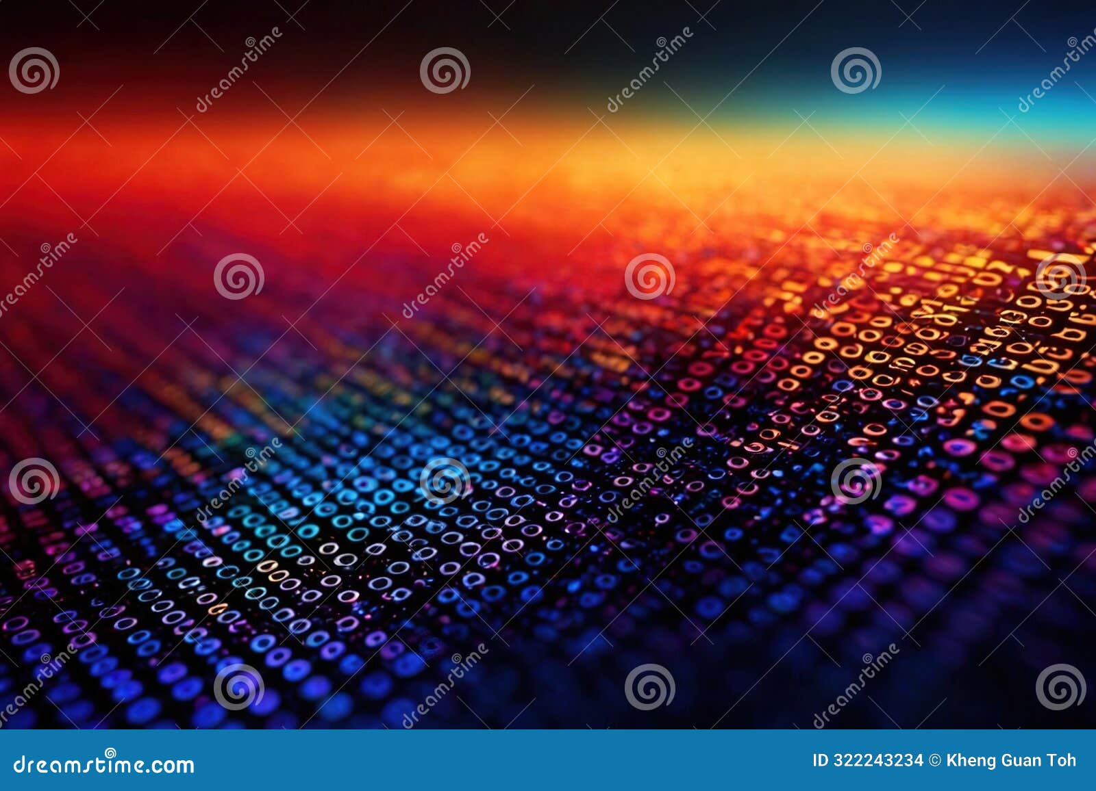 Colorful Technology Binary Matrix Code Abstract Wallpaper Patern ...